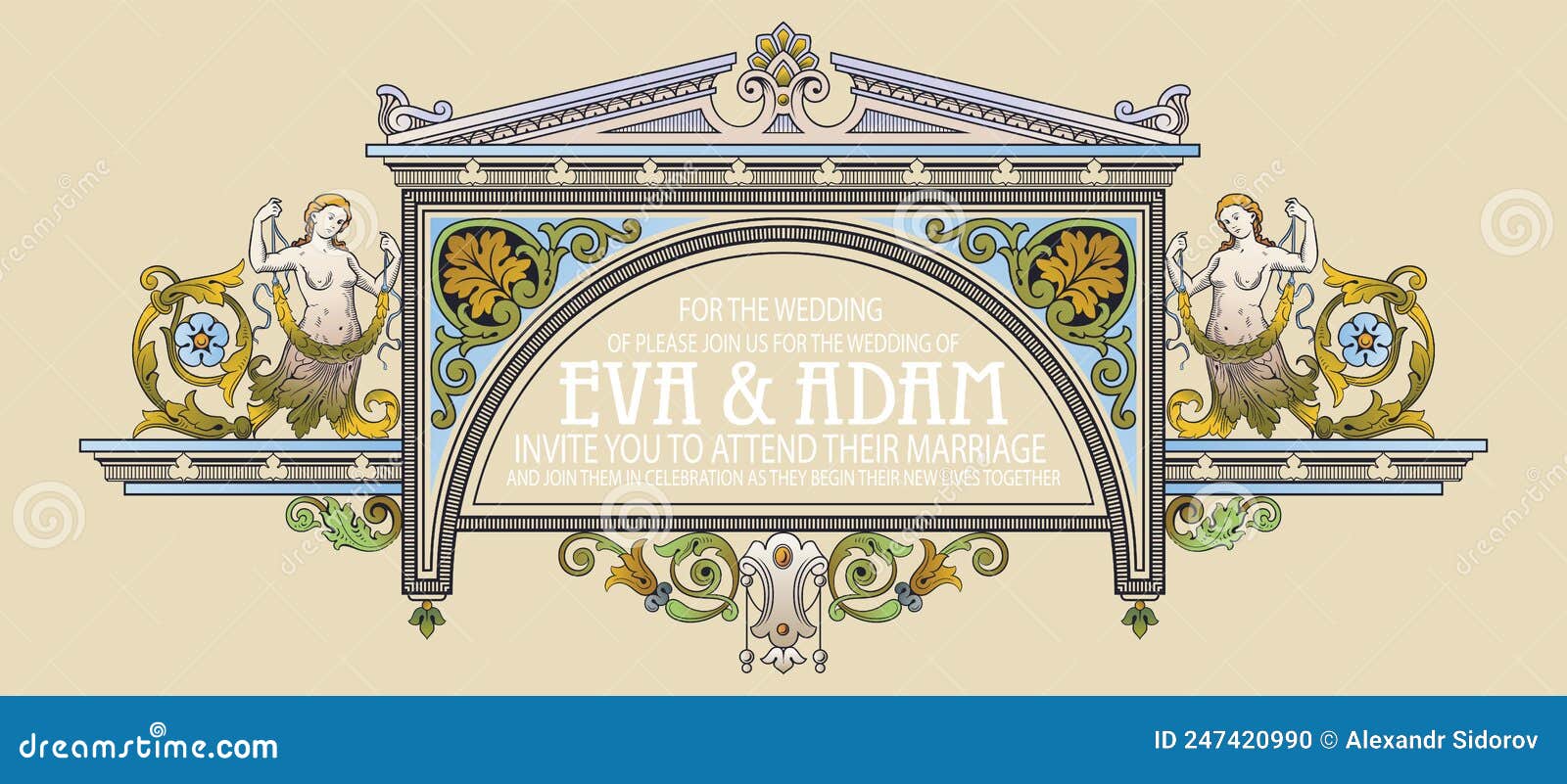 Luxury Vector Frame in Ancient Style for Flyer, Invitations or Greeting ...