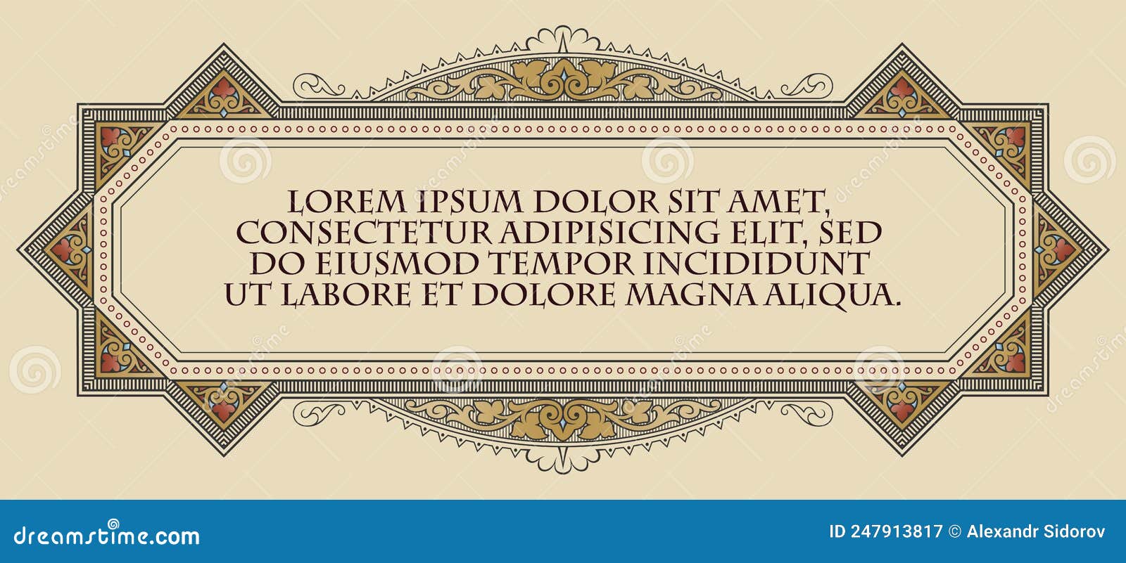 Luxury Vector Frame in Ancient Style for Flyer, Invitations or Greeting ...