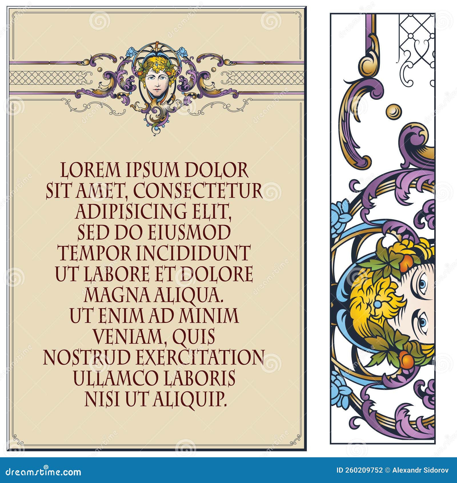 Luxury Vector Frame in Ancient Style for Flyer, Invitations or Greeting ...