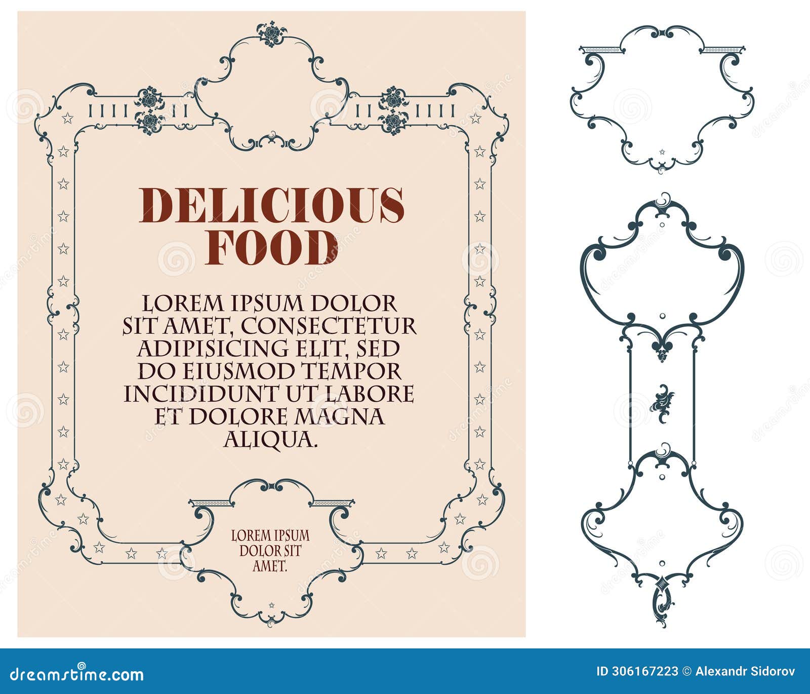 Luxury Vector Frame in Ancient Style for Flyer, Invitations or Greeting ...