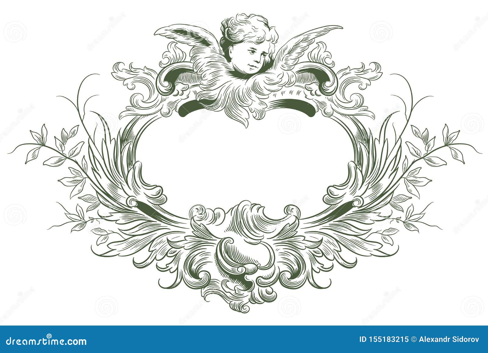 Luxury Vector Frame with Border in Rococo Style Stock Vector ...