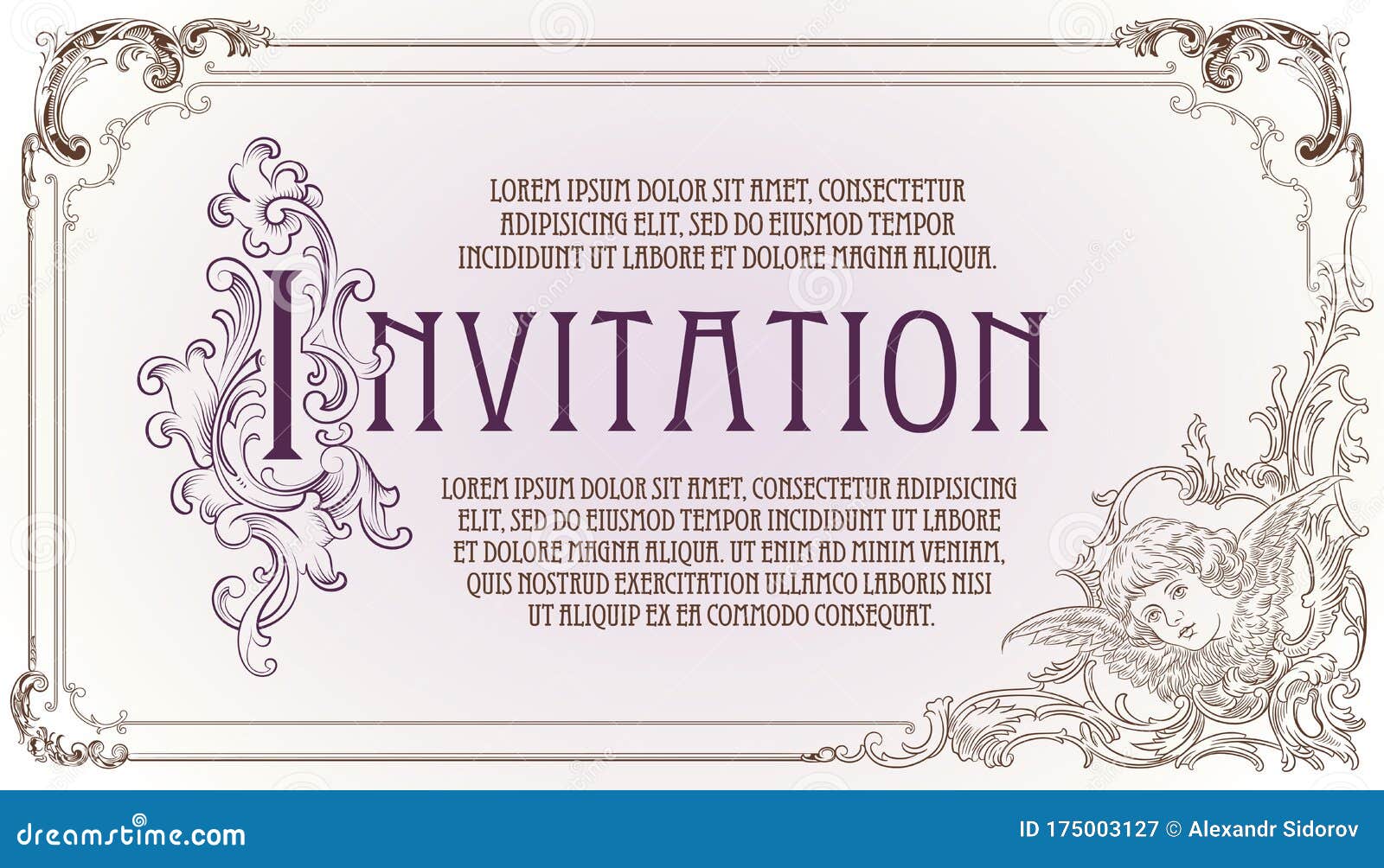 Luxury Vector Frame with Border in Rococo Style Stock Vector ...