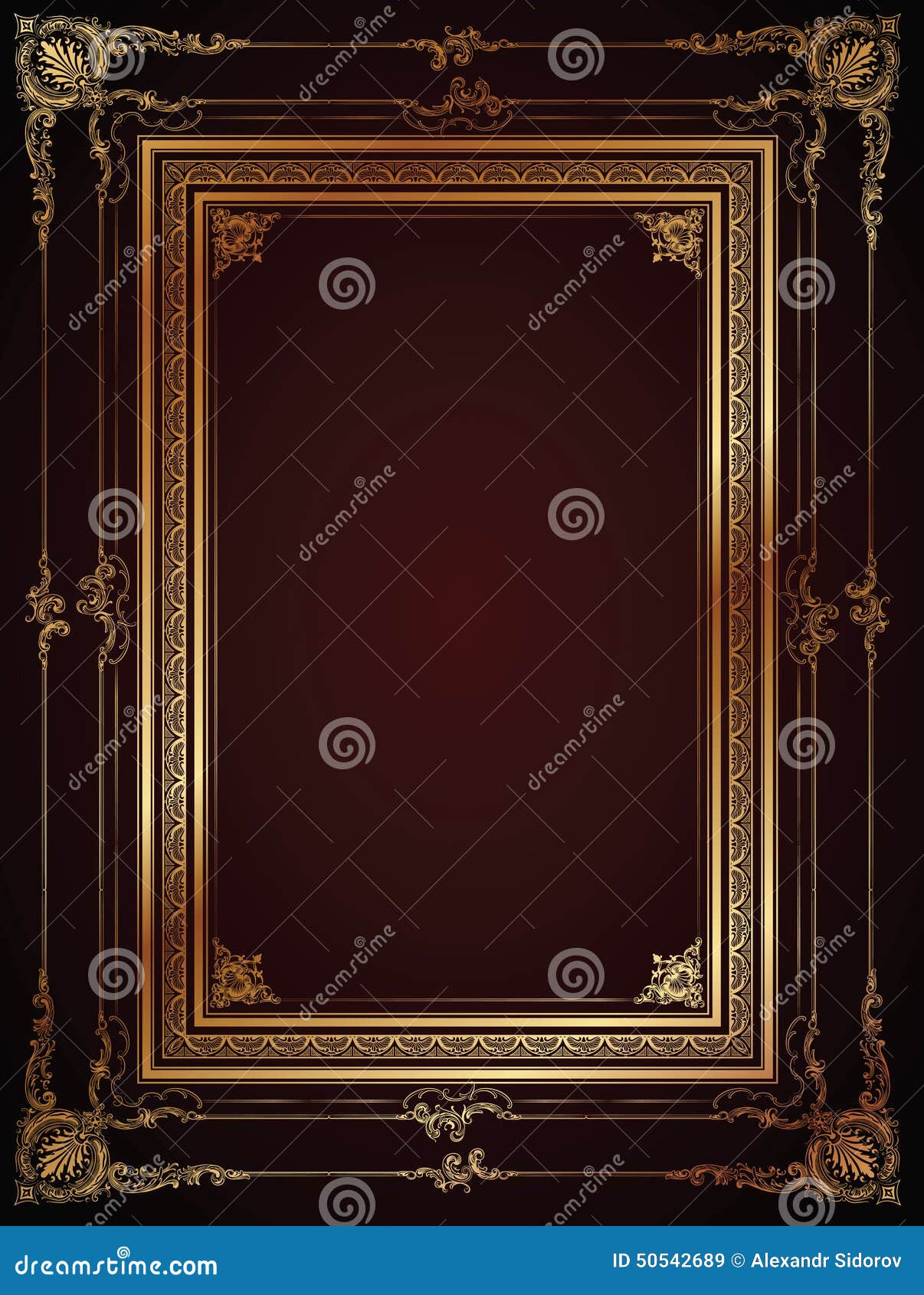 Luxury Vector Frame with Border in Rococo Style Stock Vector ...