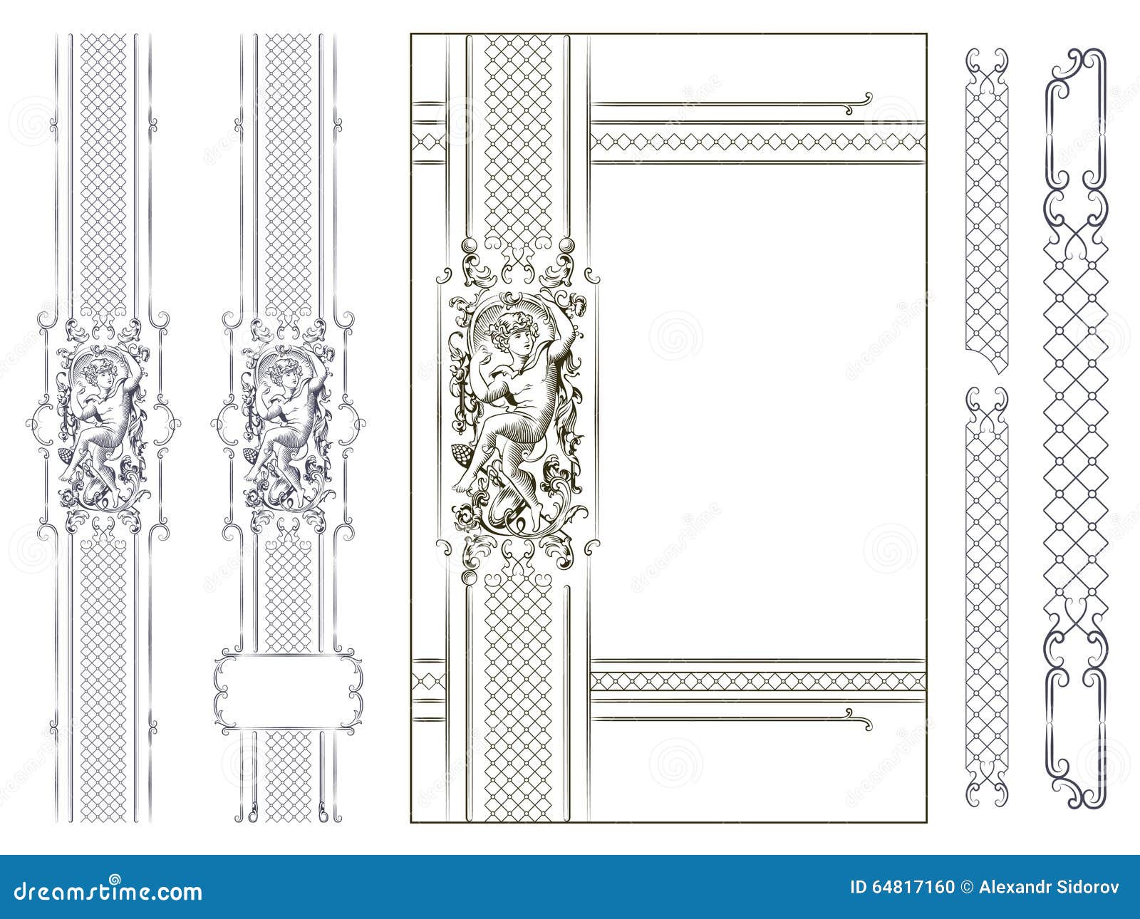 Luxury Vector Frame With Border In Rococo Style | CartoonDealer.com ...