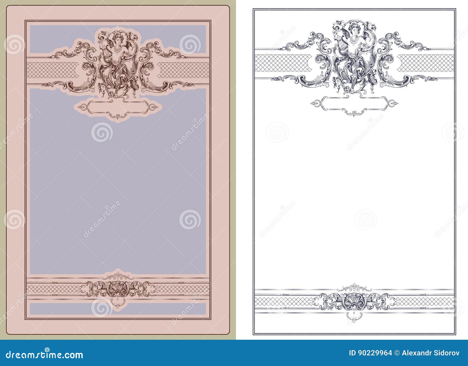 Luxury Vector Frame With Border In Rococo Style | CartoonDealer.com ...