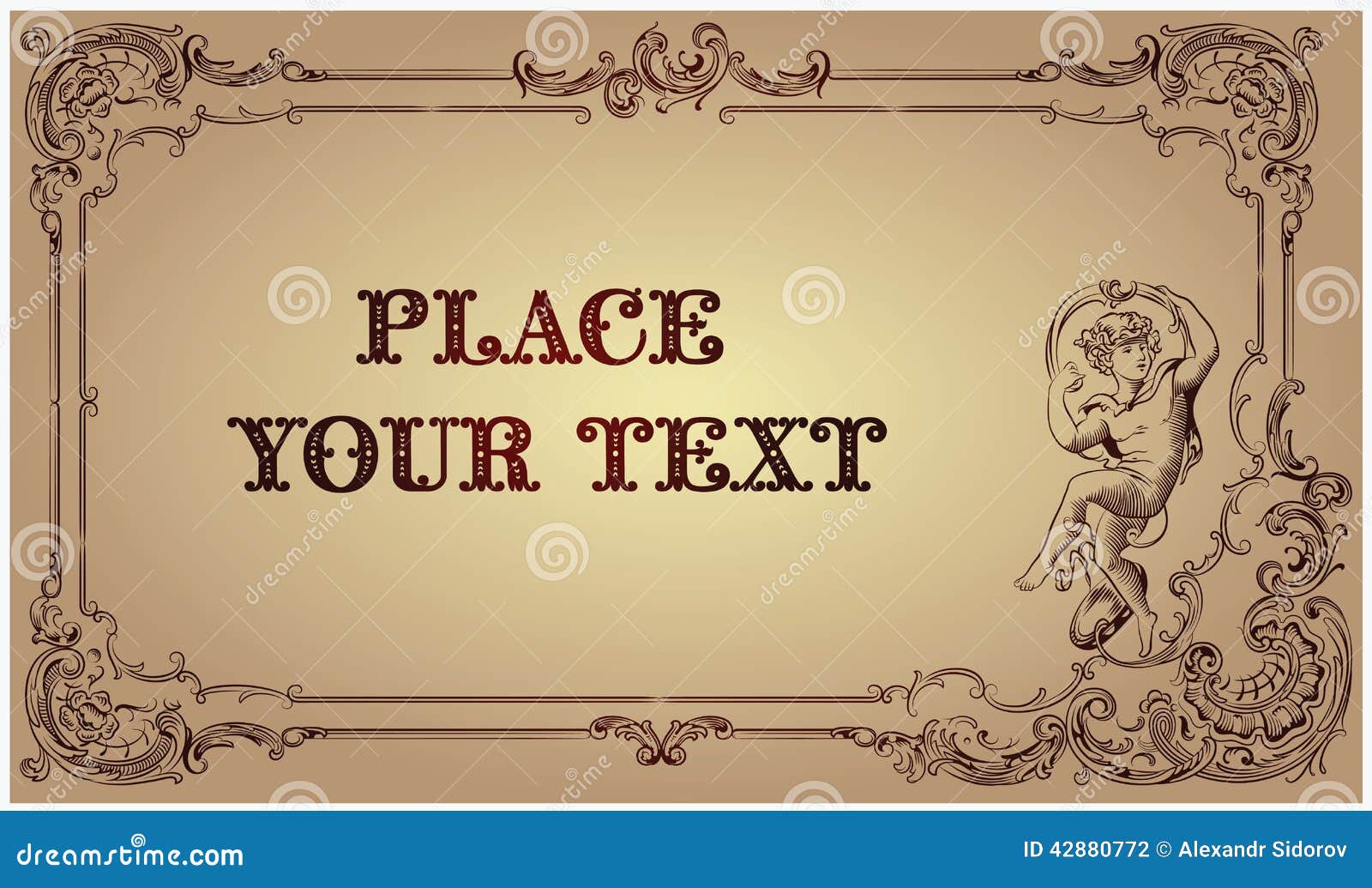 Luxury Vector Frame With Border In Rococo Style Stock Photography ...