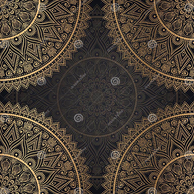 Luxury vector pattern stock vector. Illustration of floral - 178985507