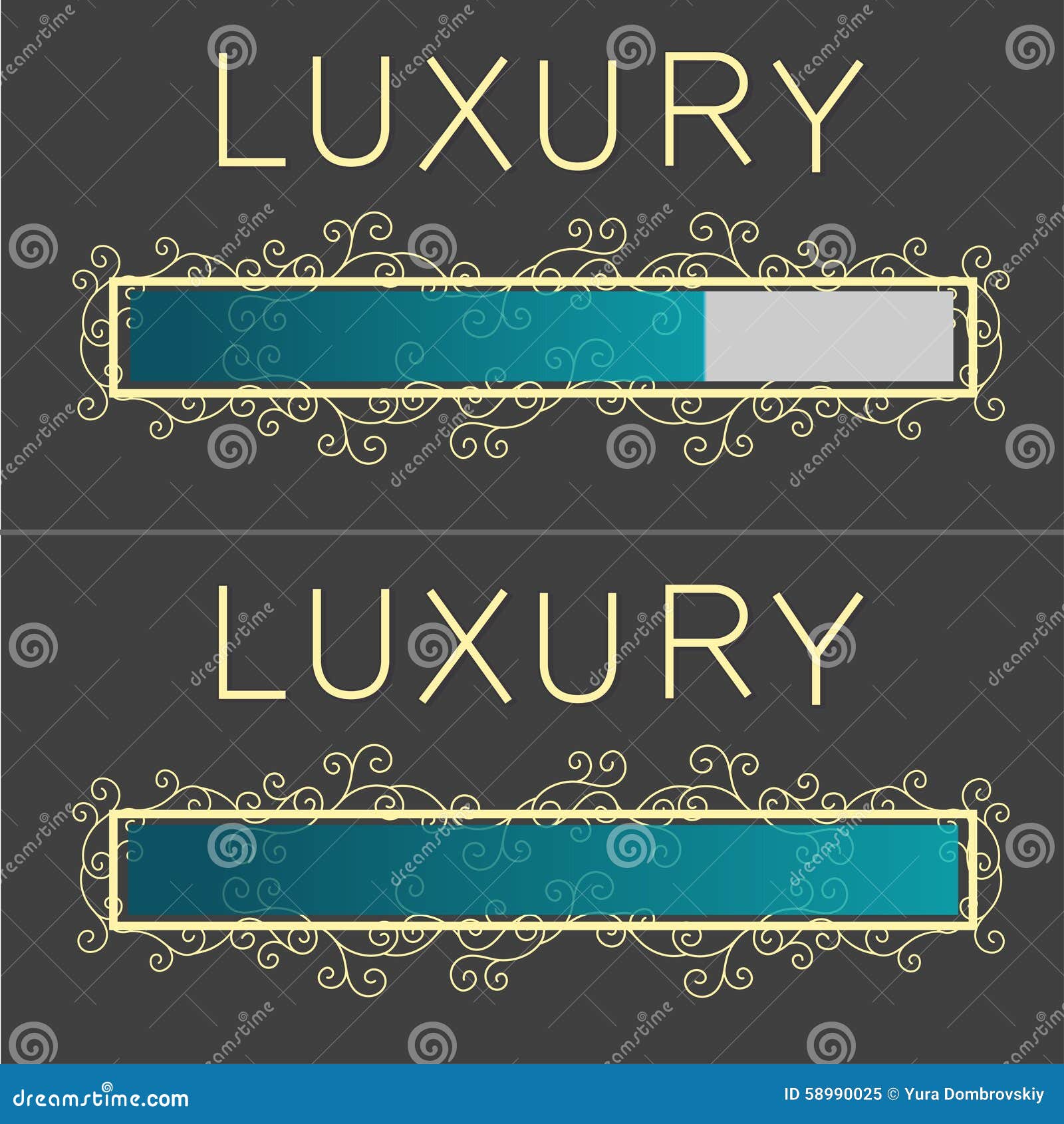 Luxury Vector Progress Bars Stock Vector - Illustration of glossy ...