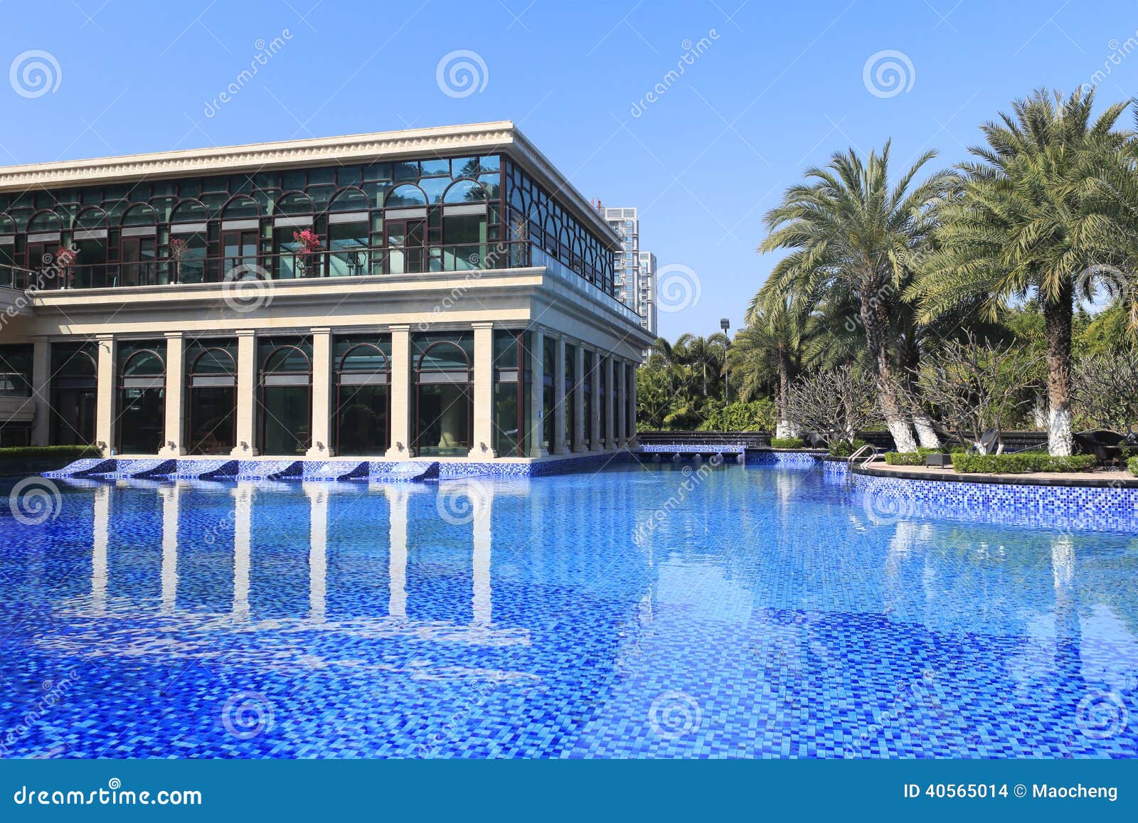 Luxury Villa with Swimming Pool Stock Photo - Image of tourism, travel ...