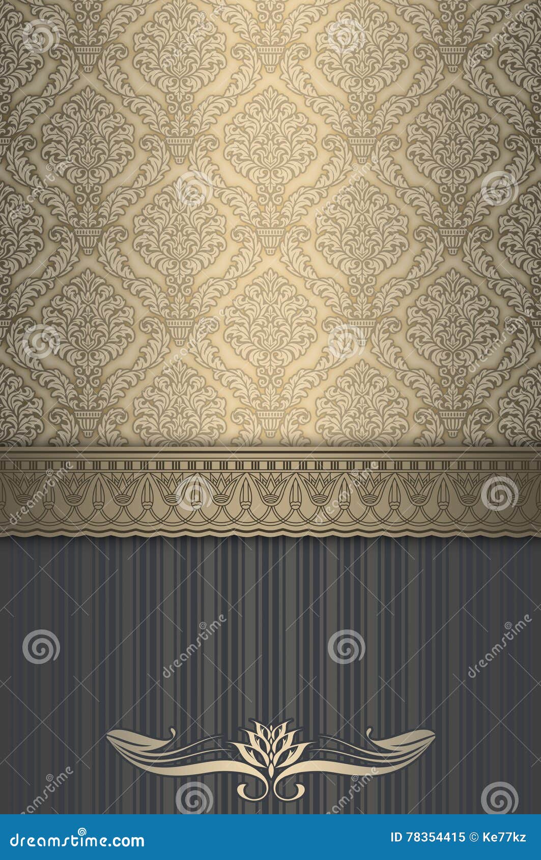 Luxury Vintage Background with Old-fashioned Patterns. Stock ...