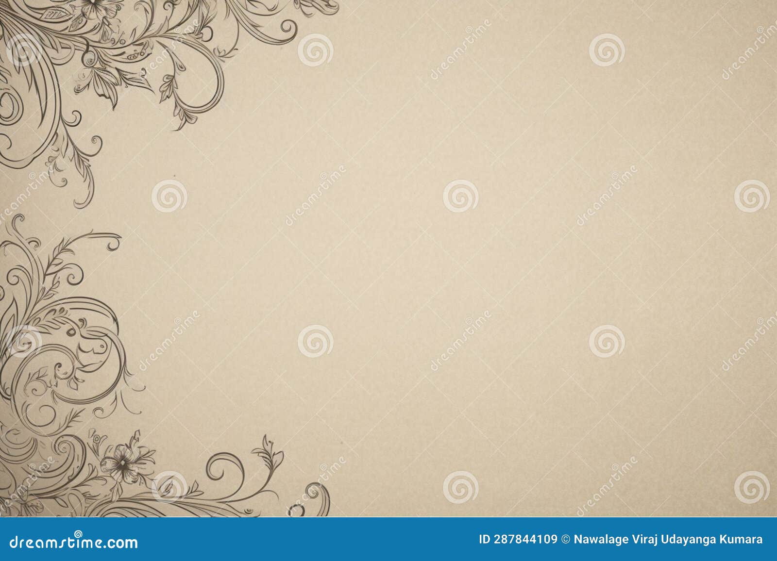 Vintage Decorative Background. Generative Ai Stock Illustration ...