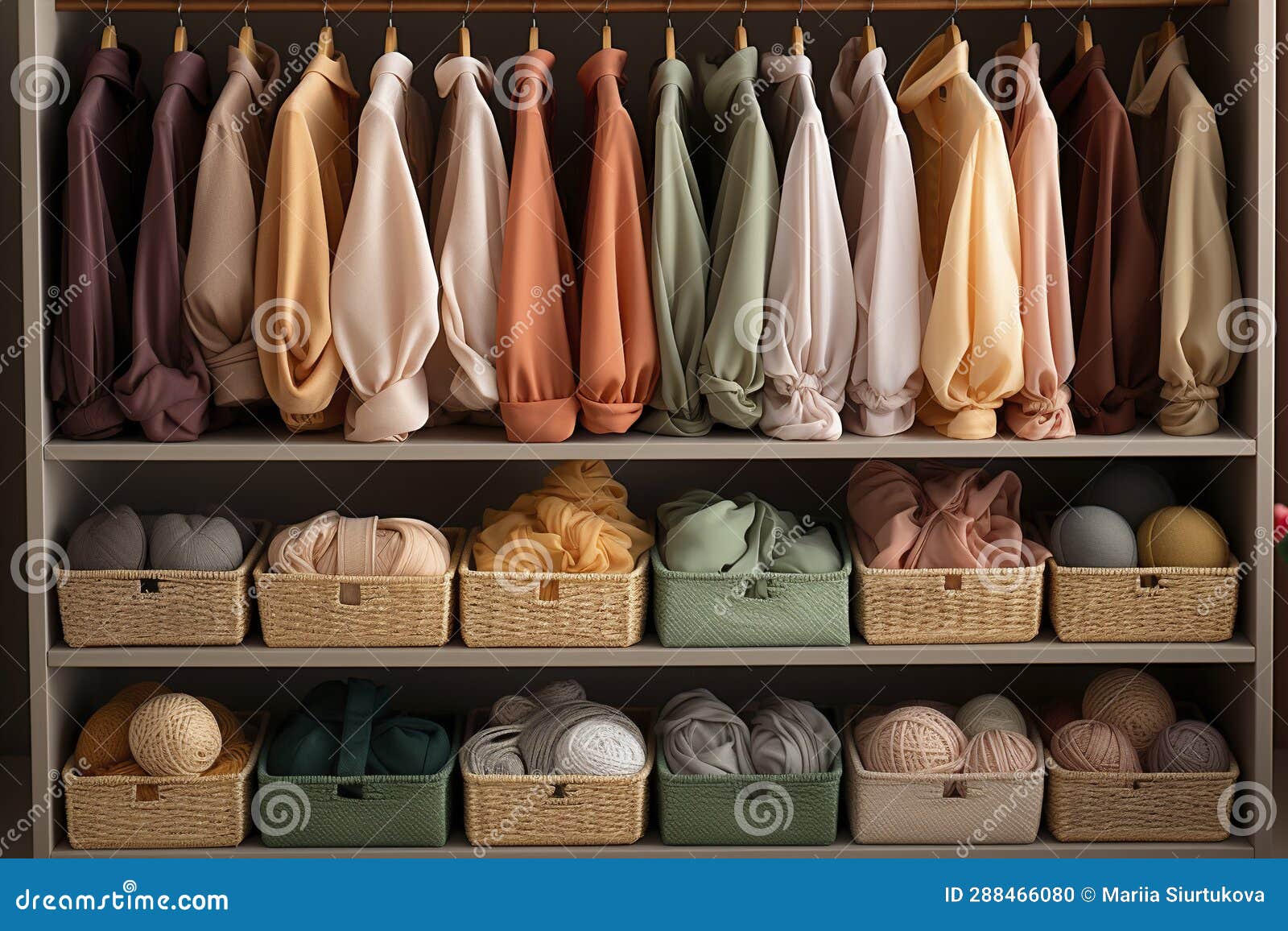 Luxury Wardrobe Full with Stylish Female Clothes Stock Photo - Image of ...