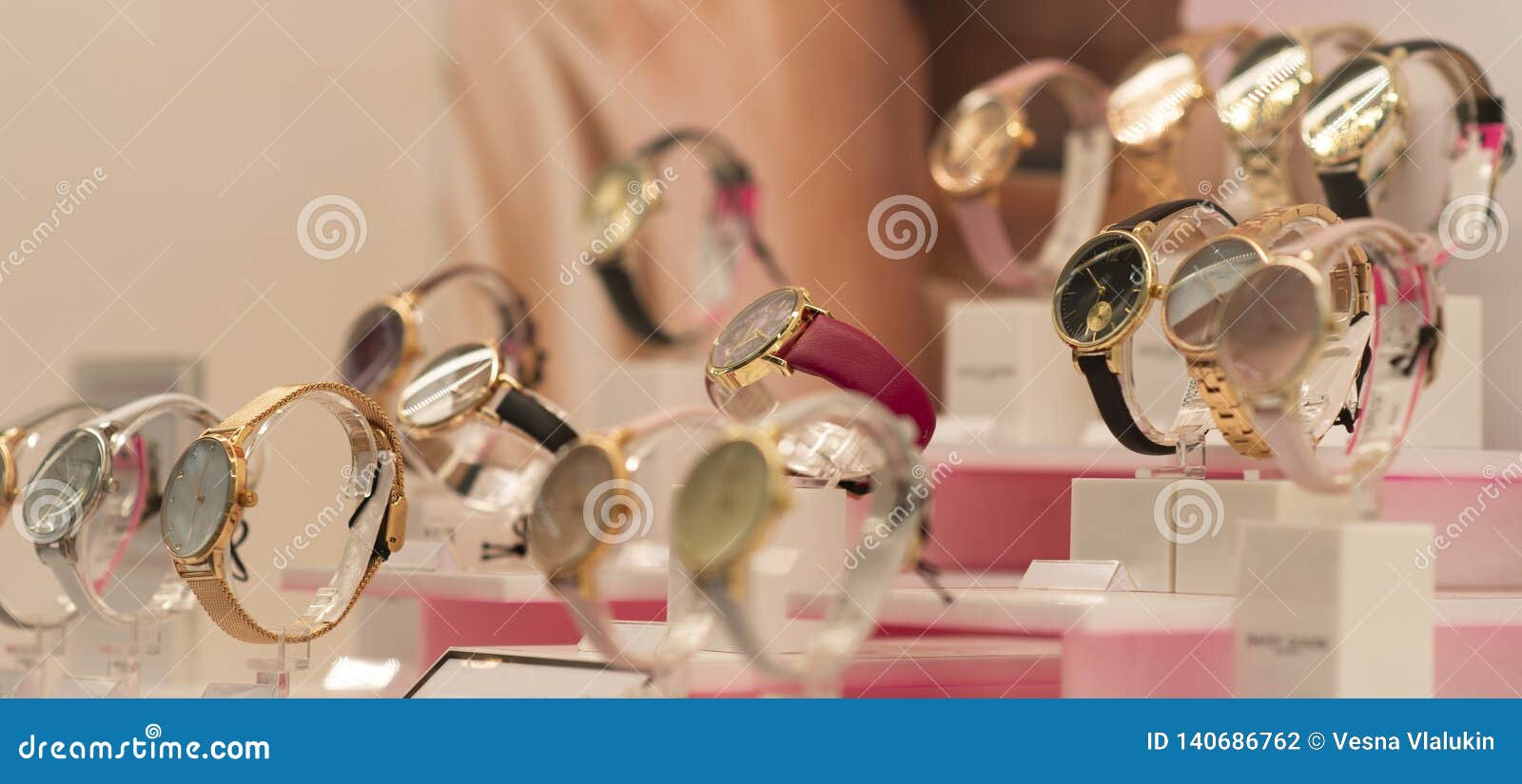 Luxury Women`s Watches in the Shop Stock Photo - Image of chronograph ...