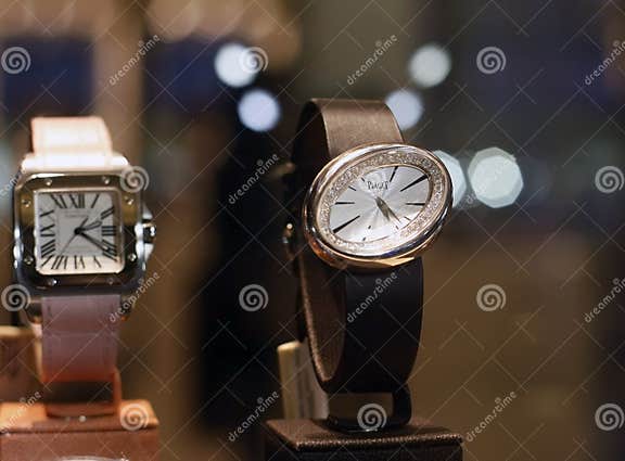 Luxury watches store editorial stock photo. Image of style - 17886023