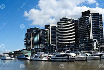 Luxury Waterfront Apartments Stock Photo - Image of business, buildings ...