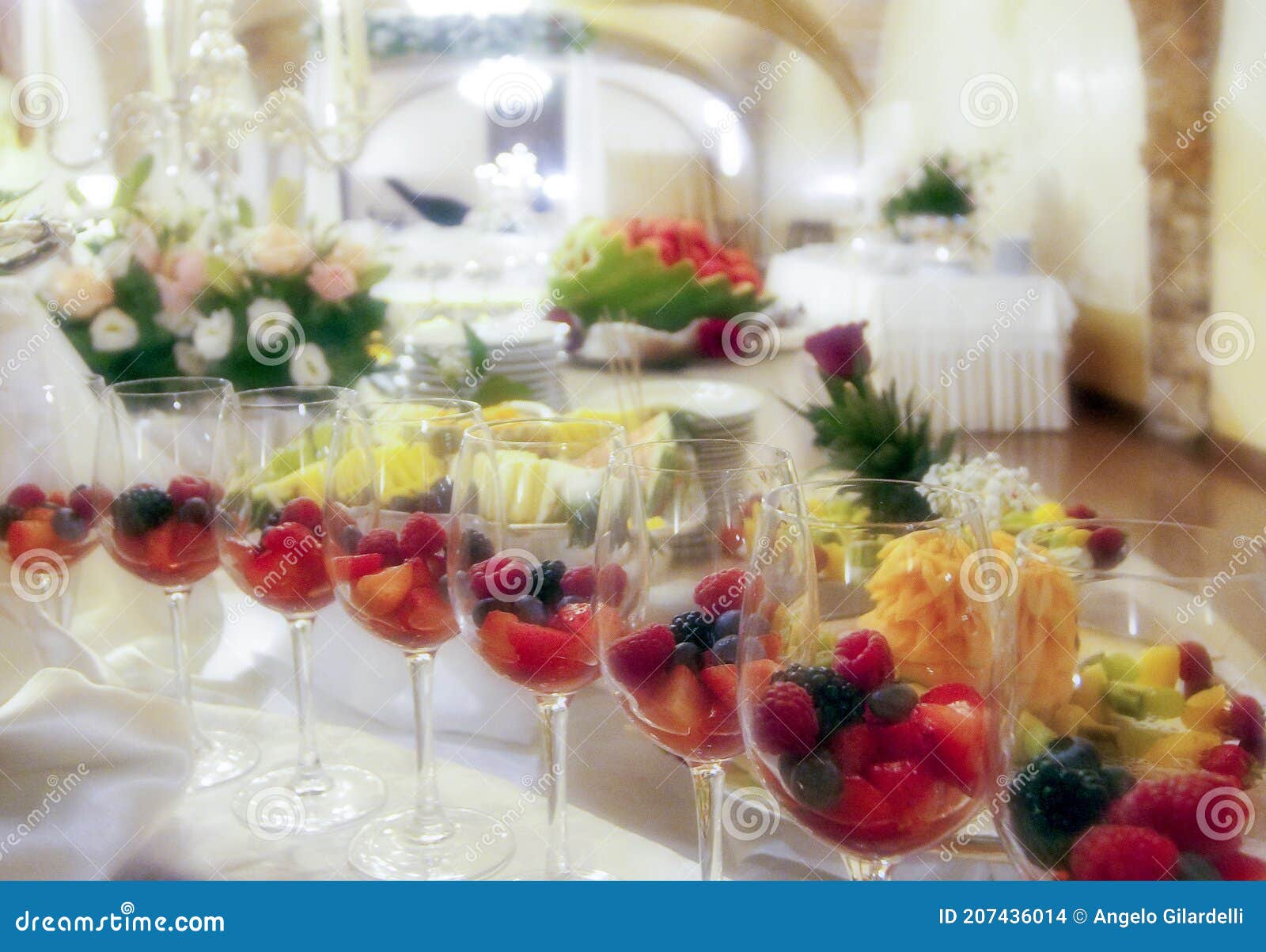 Luxury Wedding Buffet with Long Drinks on Forecast Stock Photo - Image ...
