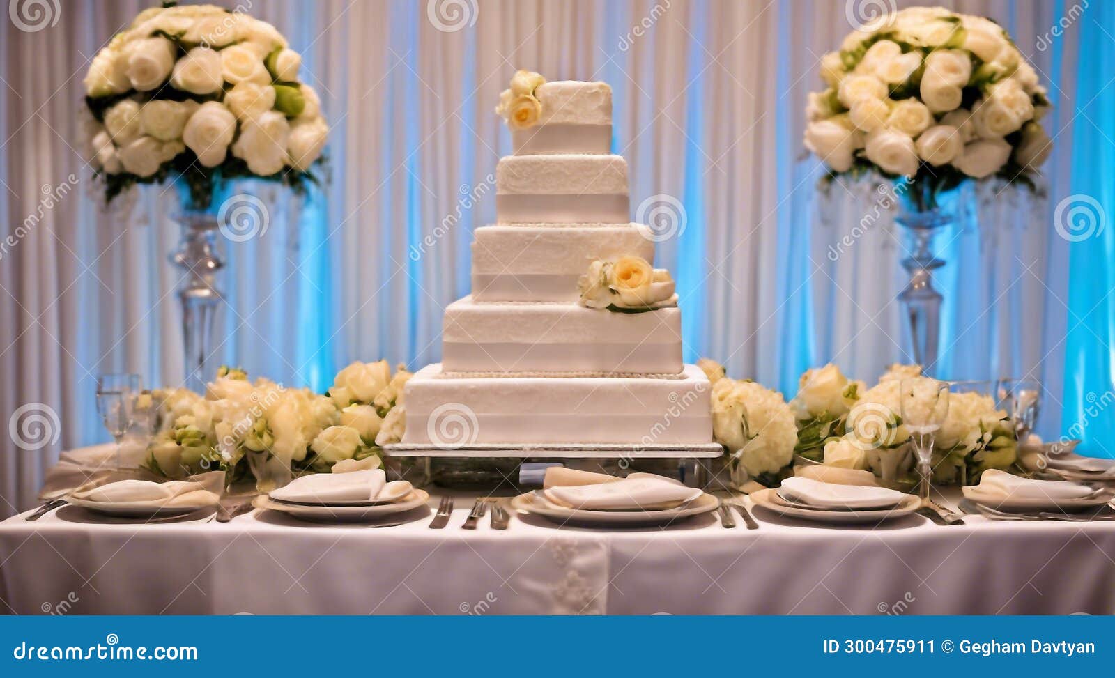 Luxury Wedding Cake, Wedding Designed Cake, Wedding Cake on the Table ...