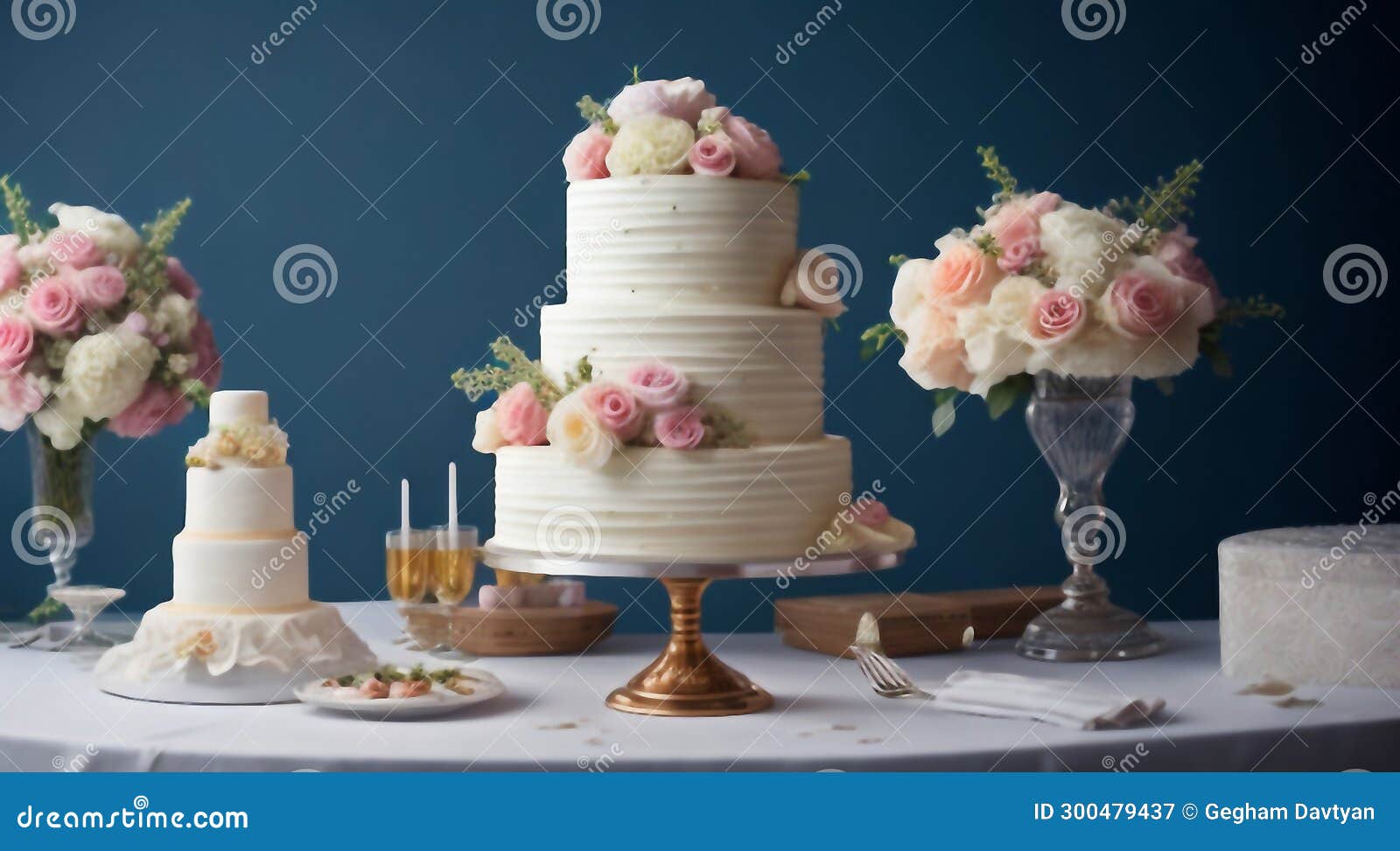 Luxury Wedding Cake, Wedding Designed Cake, Wedding Cake on the Table ...