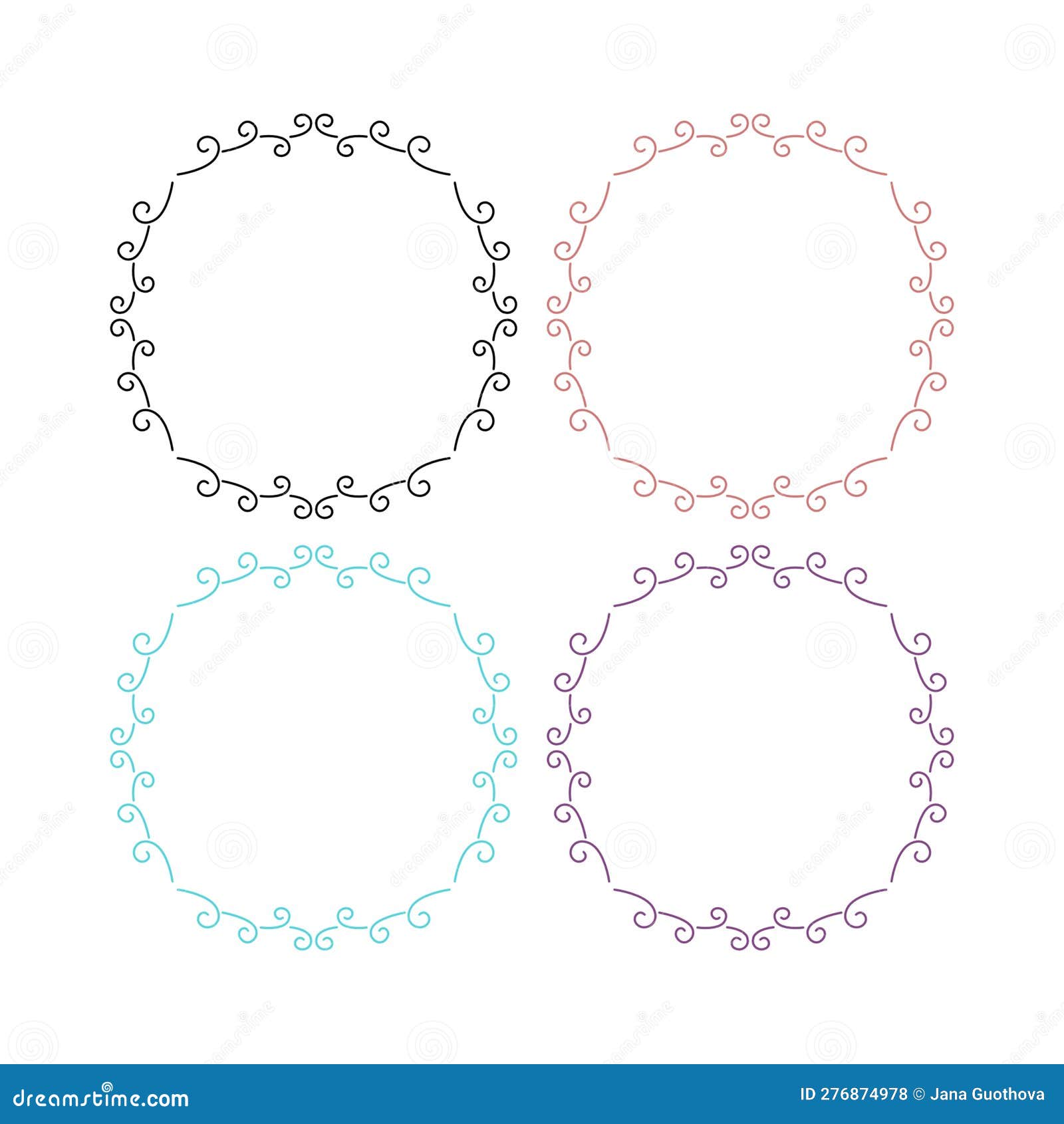 Luxury Wedding Ornamental Frames Collection Stock Illustration - Illustration of wedding ...