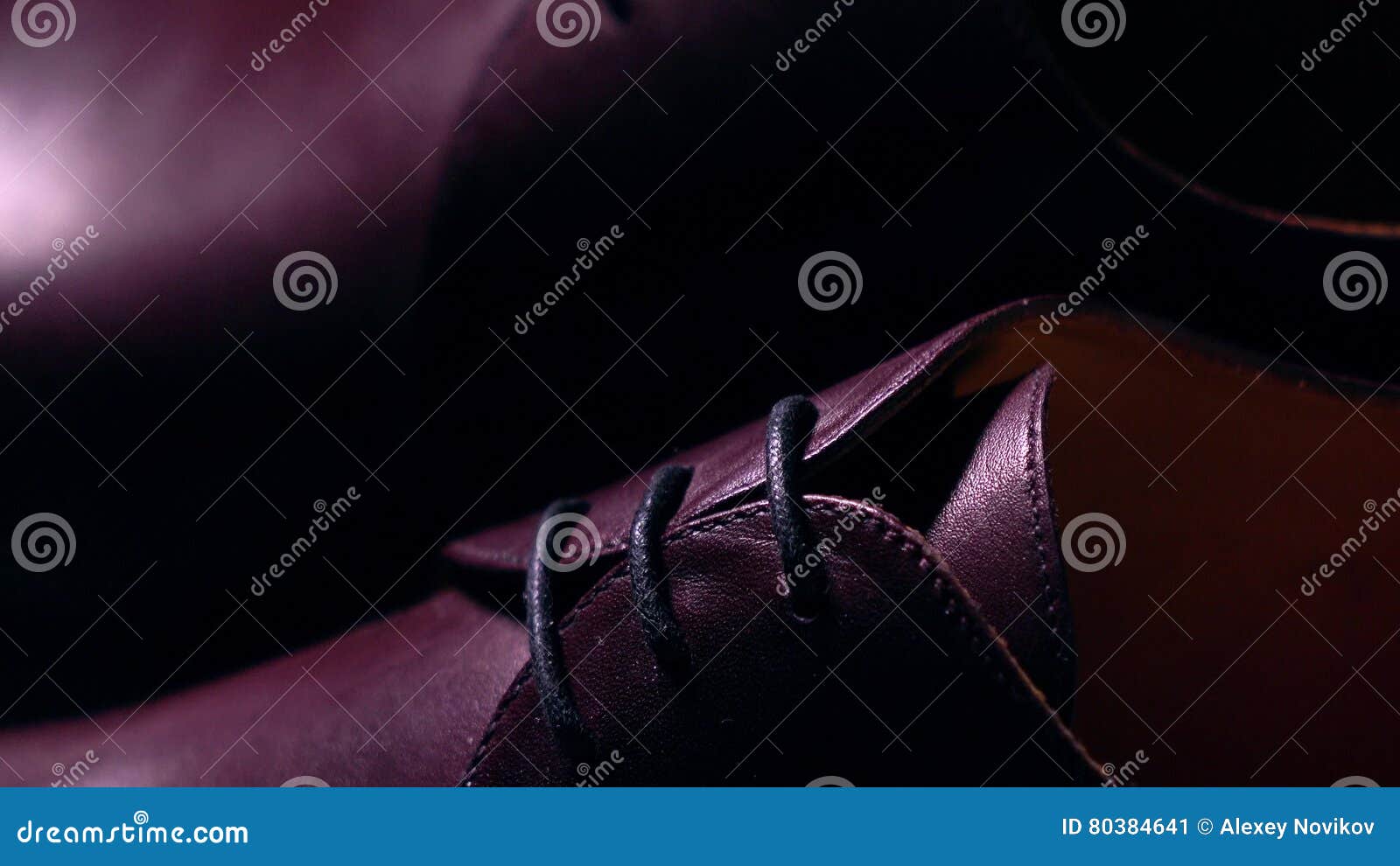 Luxury Wholecut Dark Red Leather Boots Stock Image - Image of shiny ...