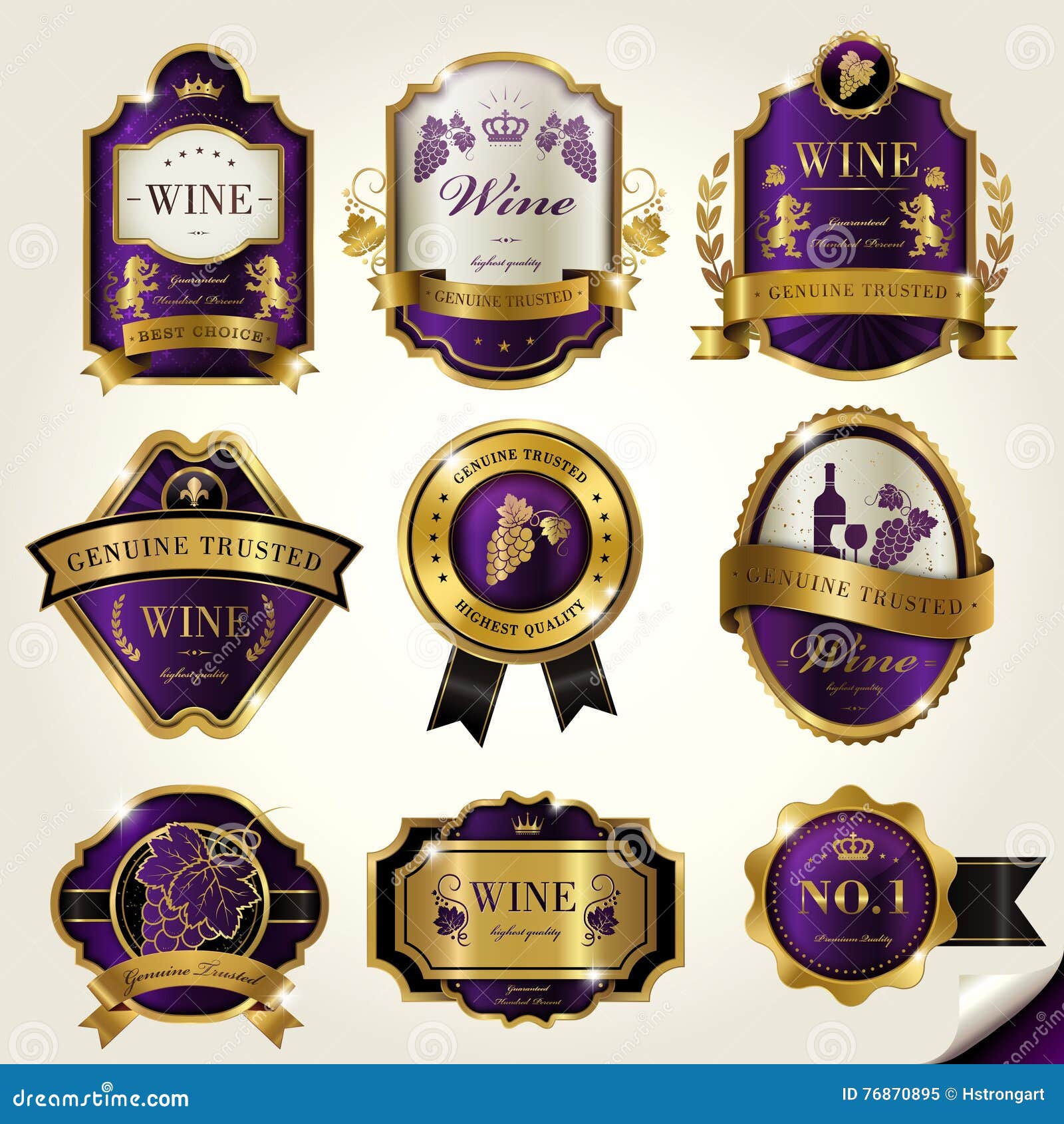 Luxury wine labels set stock illustration. Illustration of business ...