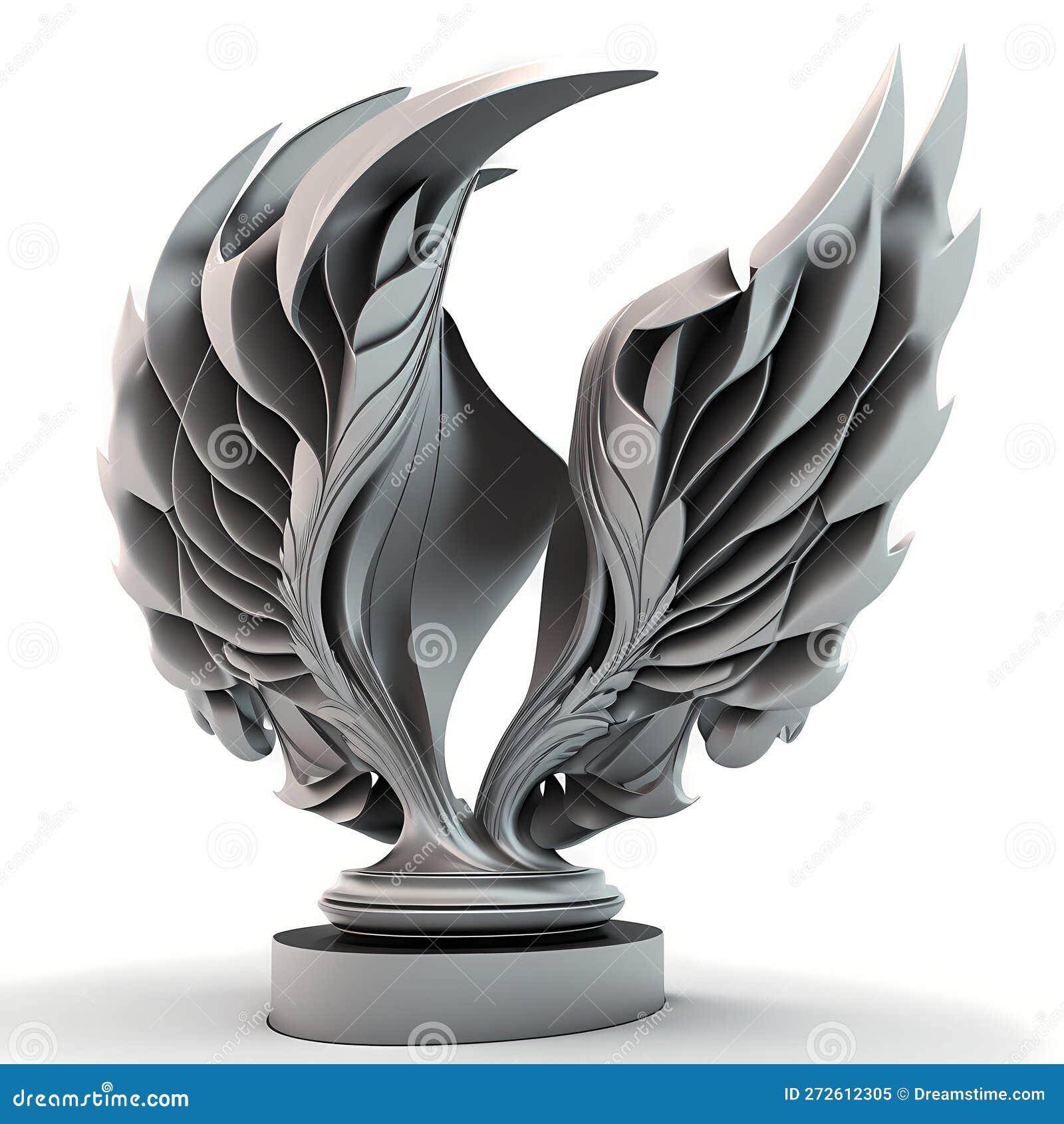Luxury Wings Trophy. Generative AI Stock Illustration - Illustration of ...