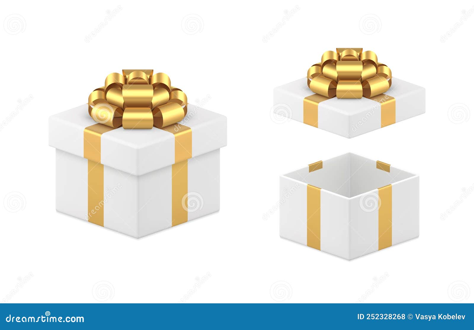 Luxury Wrapped White Gift Box Set with Open Closed Cap Unpacking Set ...