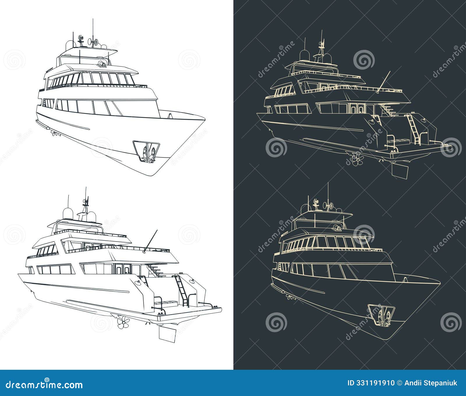 Yacht Drawings Cartoon Vector | CartoonDealer.com #318379603