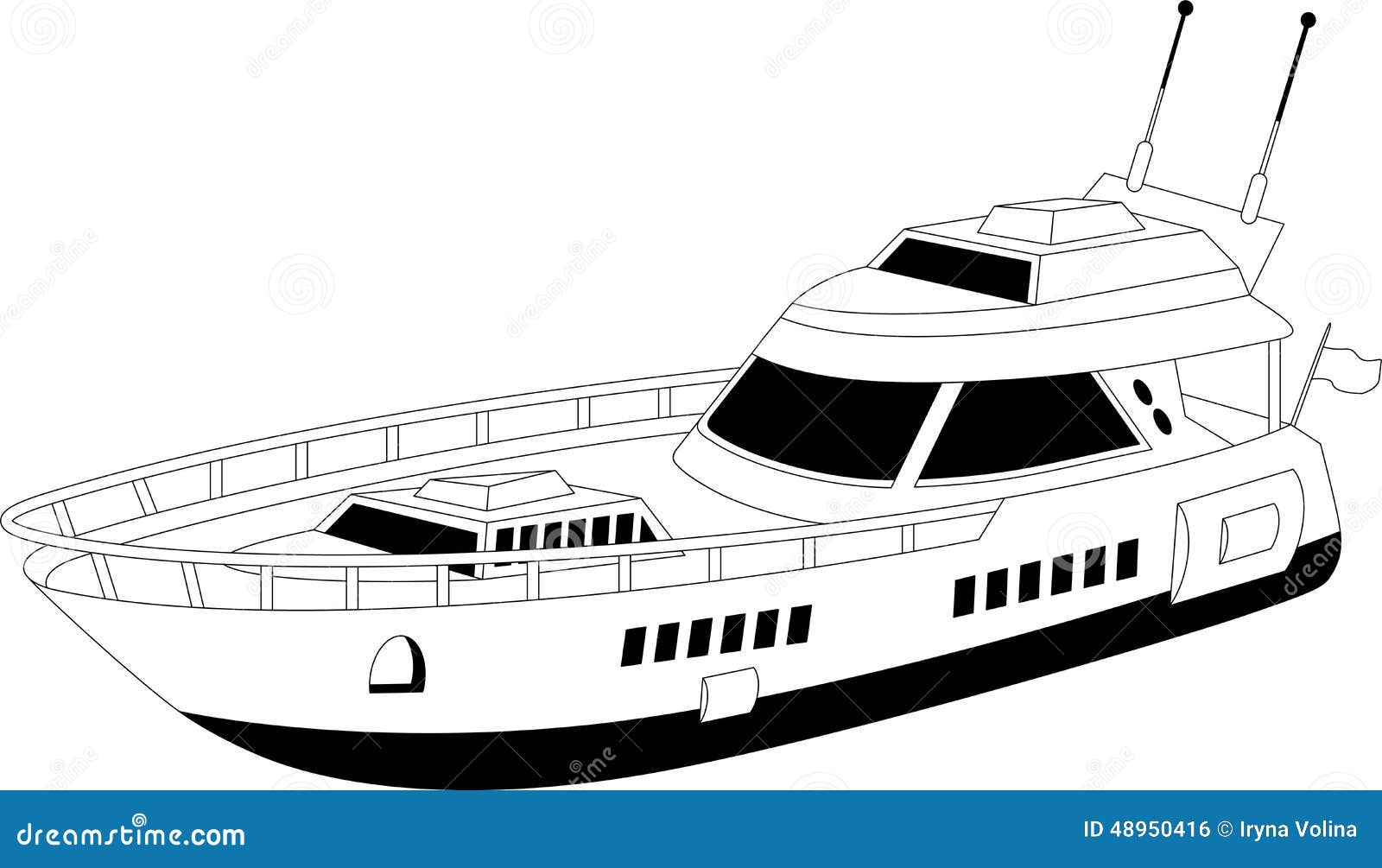 Luxury Yacht Isometric Blueprints Cartoon Vector | CartoonDealer.com ...