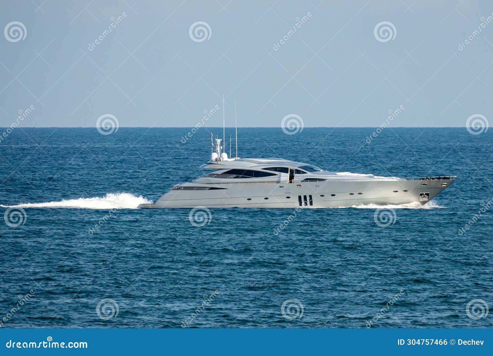Luxury Yacht in the Sea. Speed Boat Stock Photo - Image of transport ...