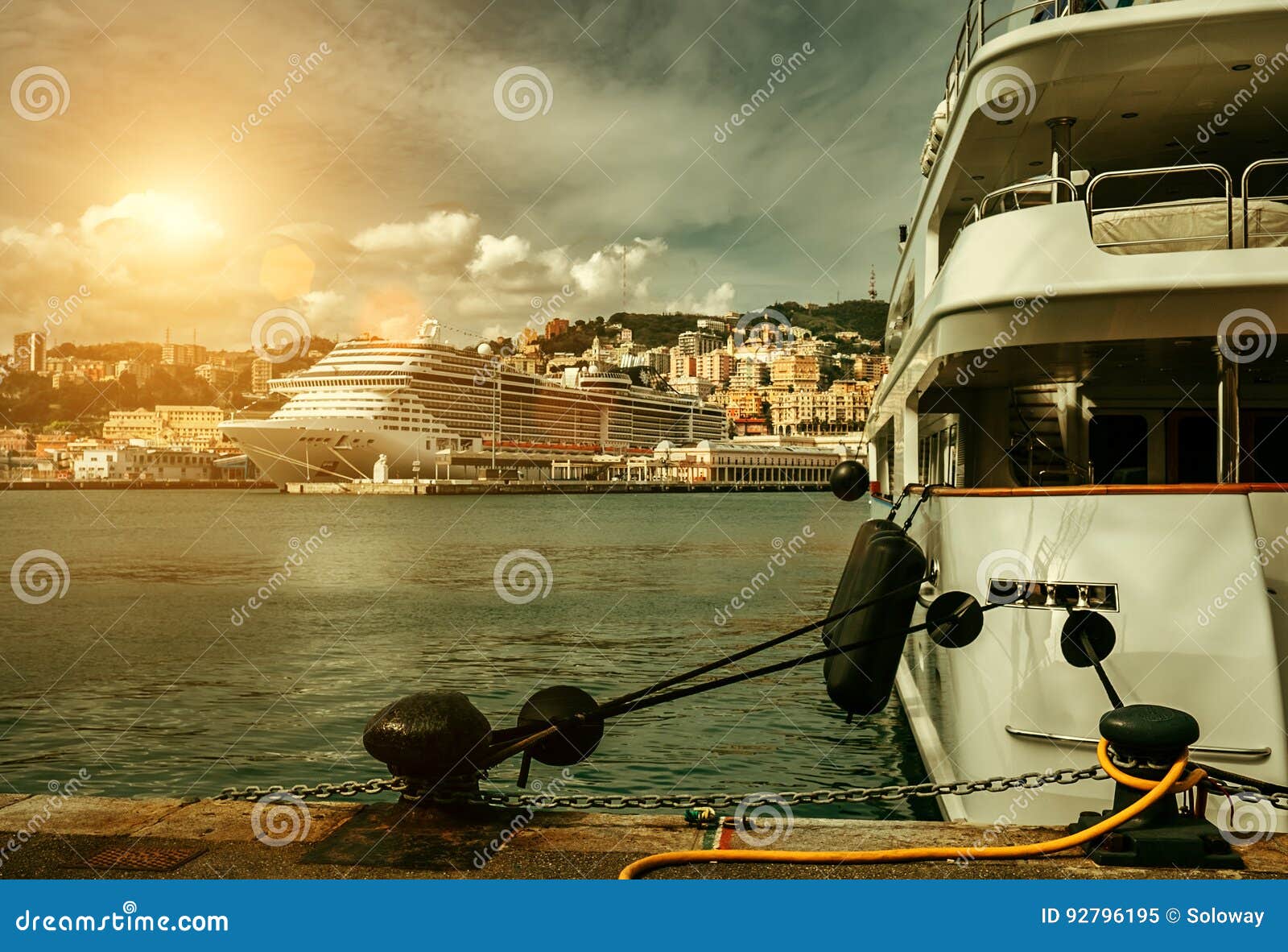 Luxury Yachts in Genova Port Stock Image - Image of italian, boat: 92796195