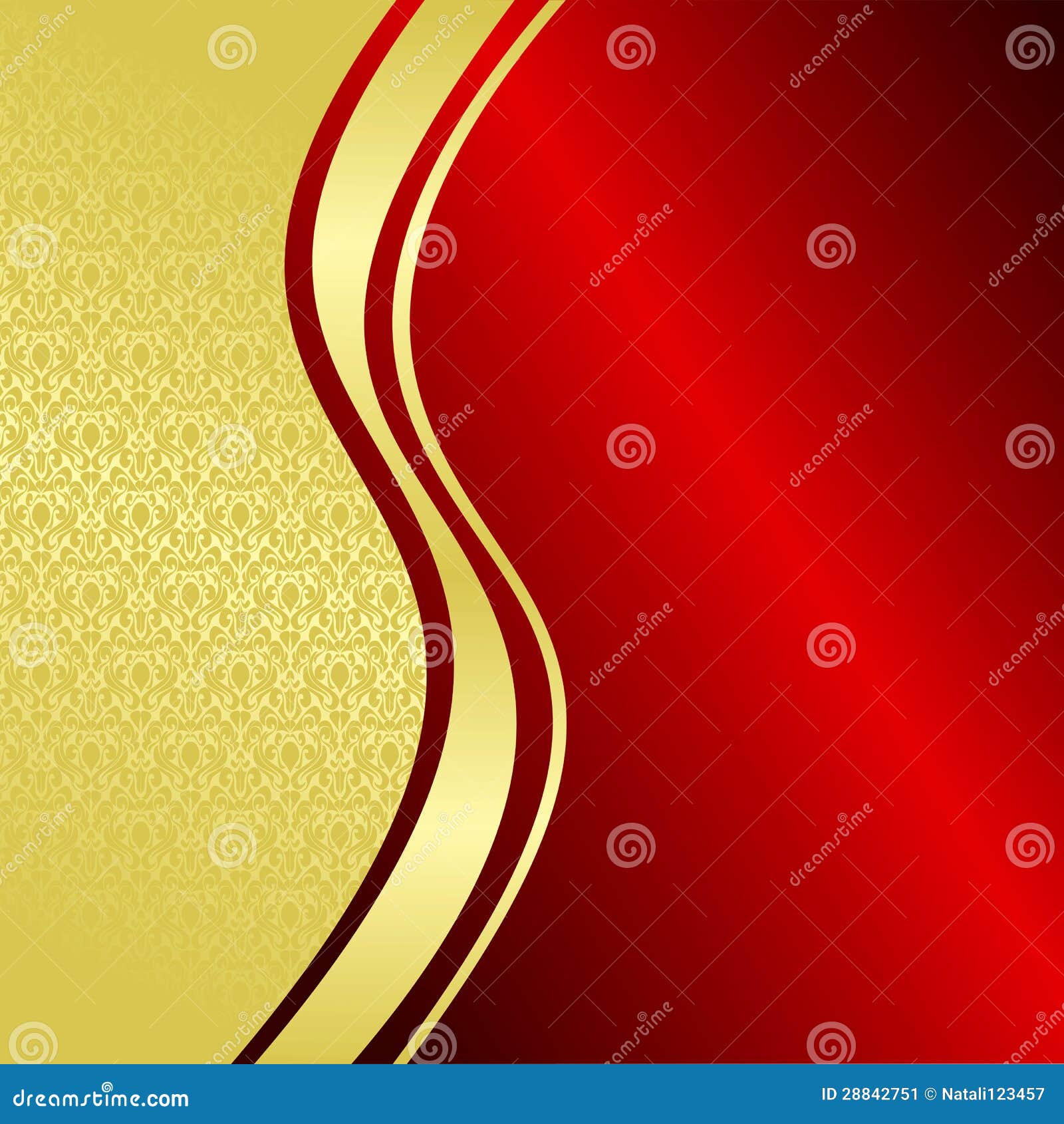 Luxushintergrund: Gold Und Rot. Vektor Abbildung - Illustration von ...