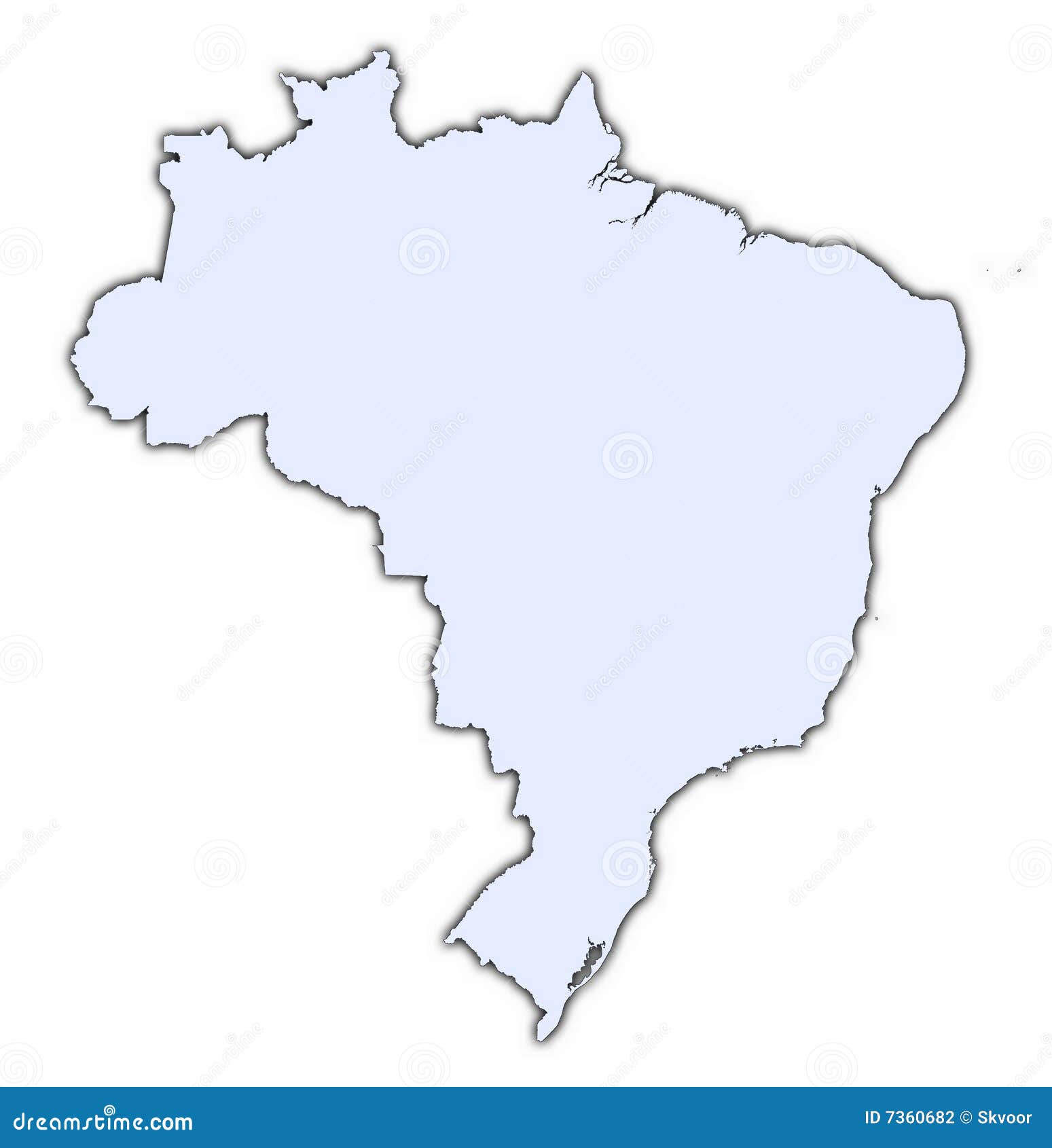 Luz de Brasil - mapa azul ilustração stock. Ilustração de atlas - 7360682
