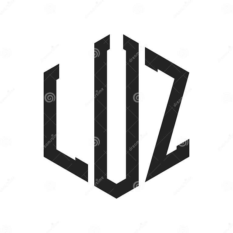 LUZ Logo Design. Initial Letter LUZ Monogram Logo Using Hexagon Shape ...