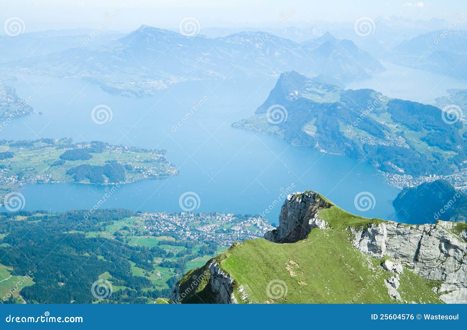 Luzern lake stock photo. Image of scene, high, blue, horizon - 25604576