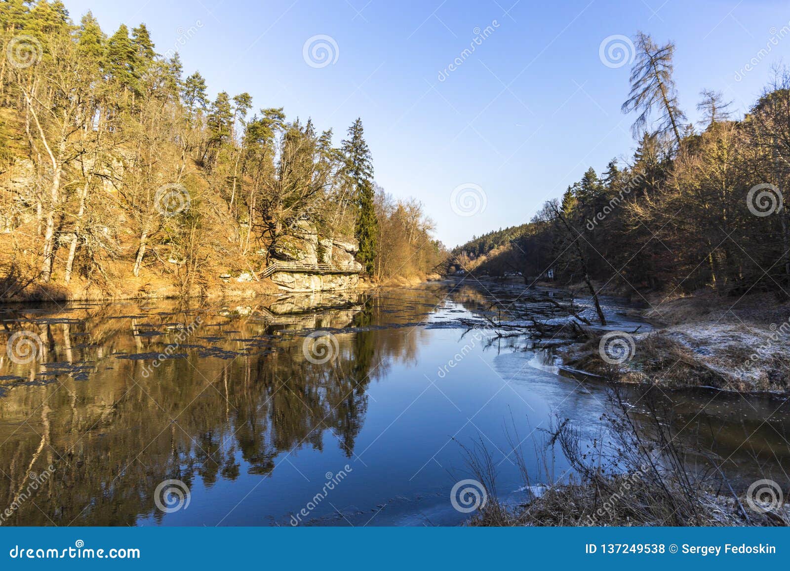 Luznice River at Springtime. Czecg Republic Stock Photo - Image of ...