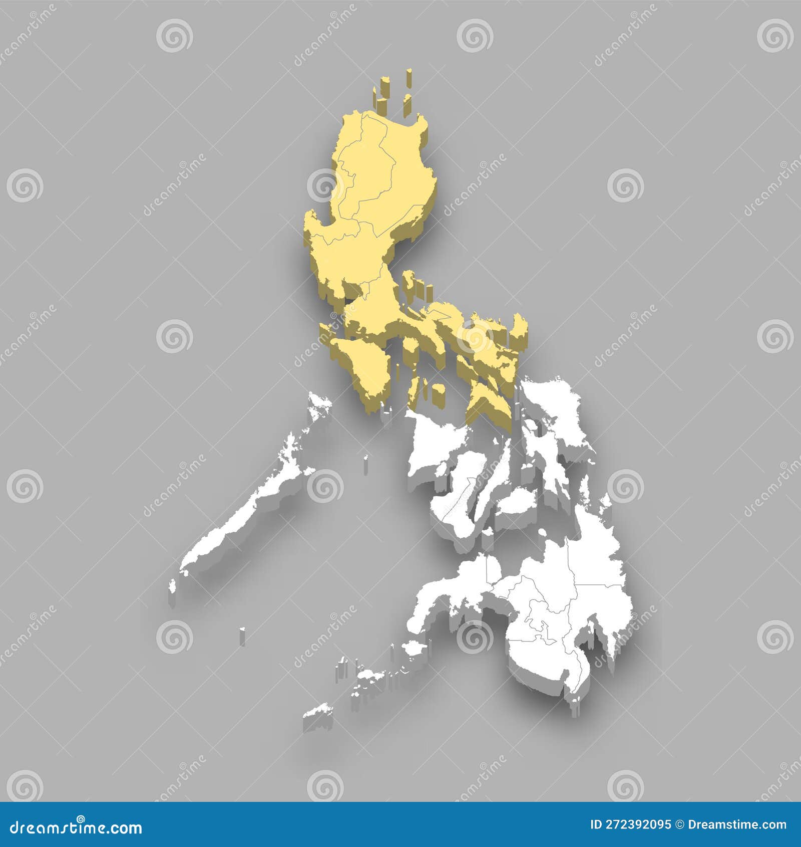 Luzon Region Location within Philippines Map Stock Vector ...