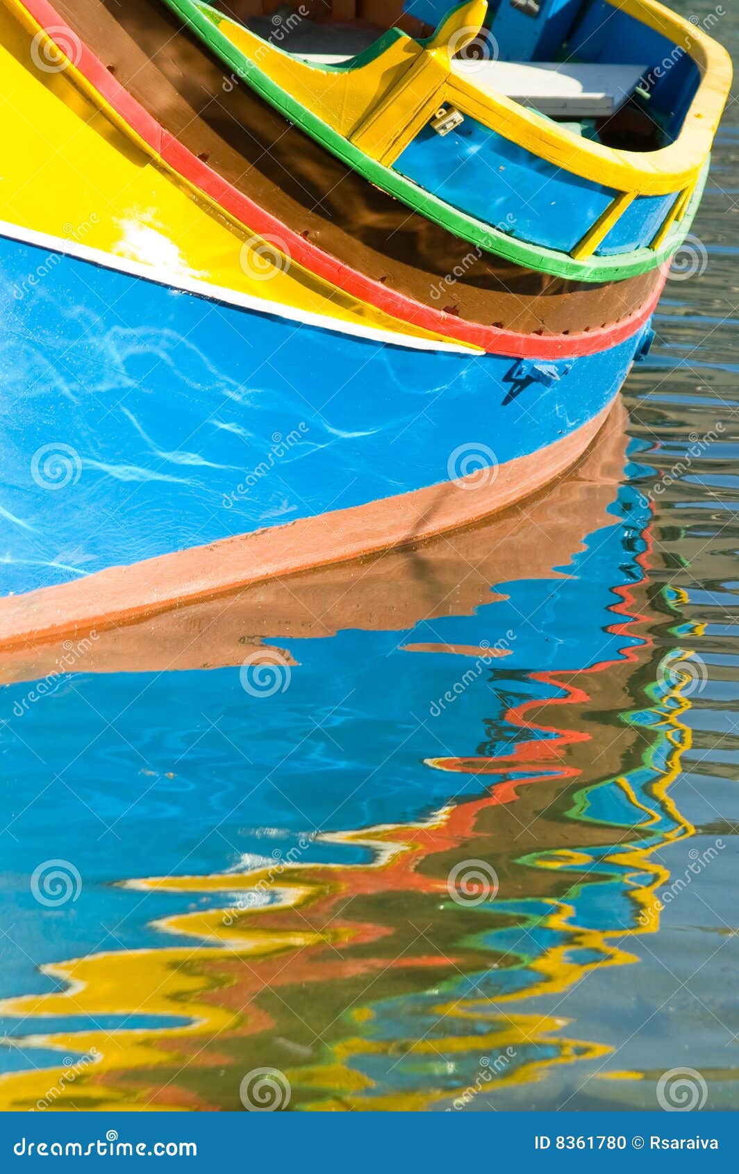 Luzzu and reflection stock photo. Image of luzzu, ripples - 8361780