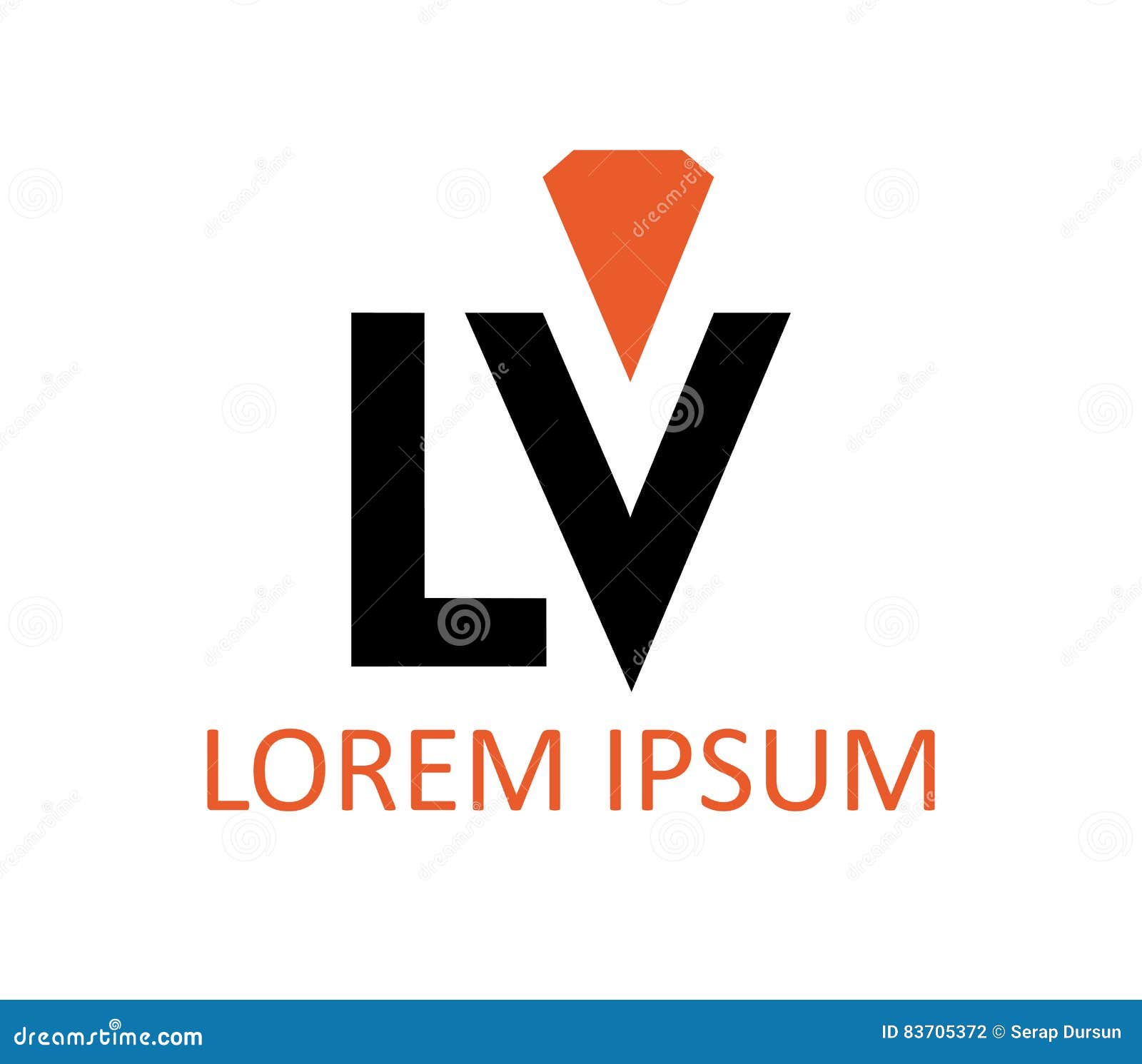 LV Logo Design stock abbildung. Illustration von glas - 83705372