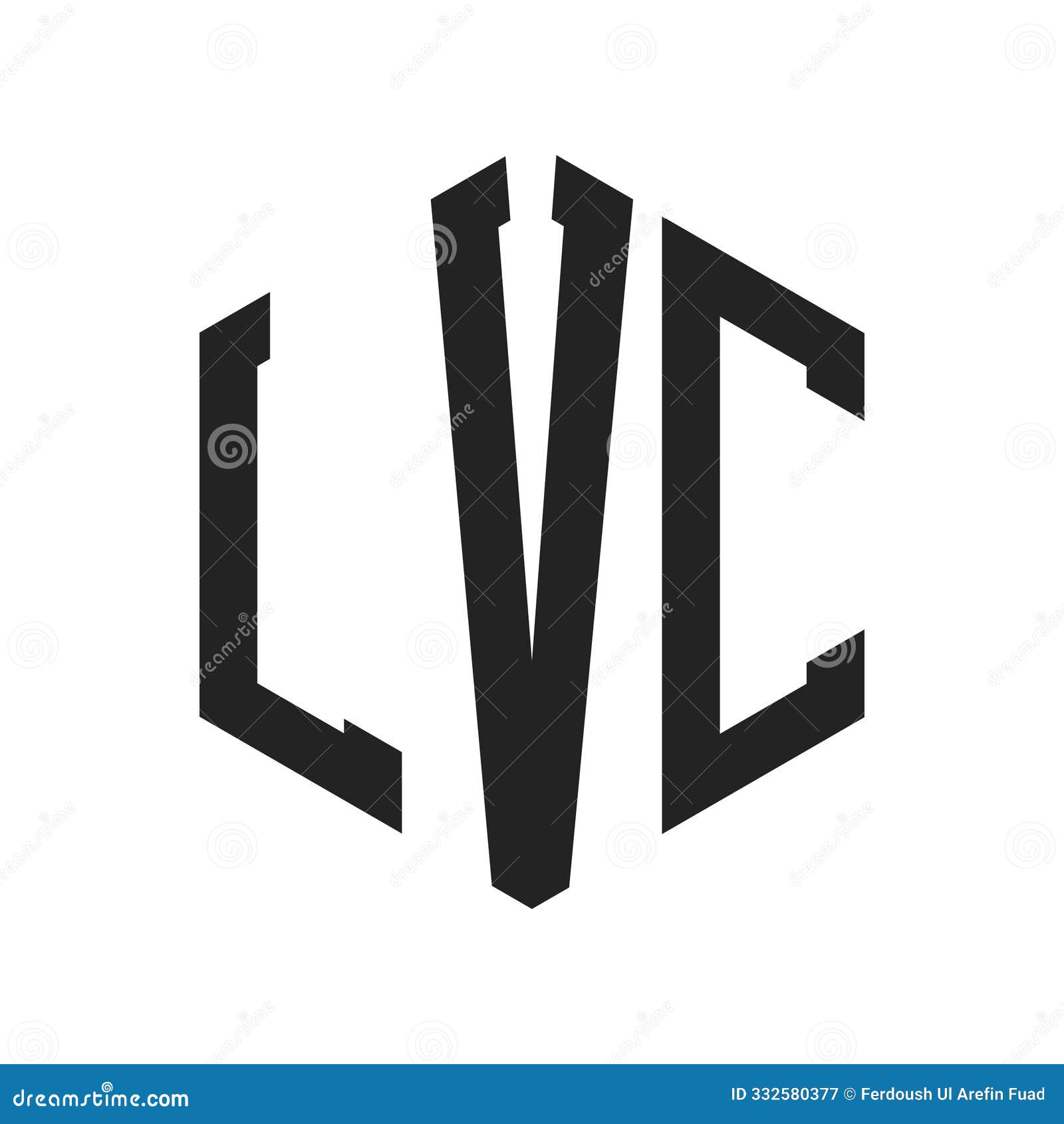 LVC Logo Design. Initial Letter LVC Monogram Logo Using Hexagon Shape ...