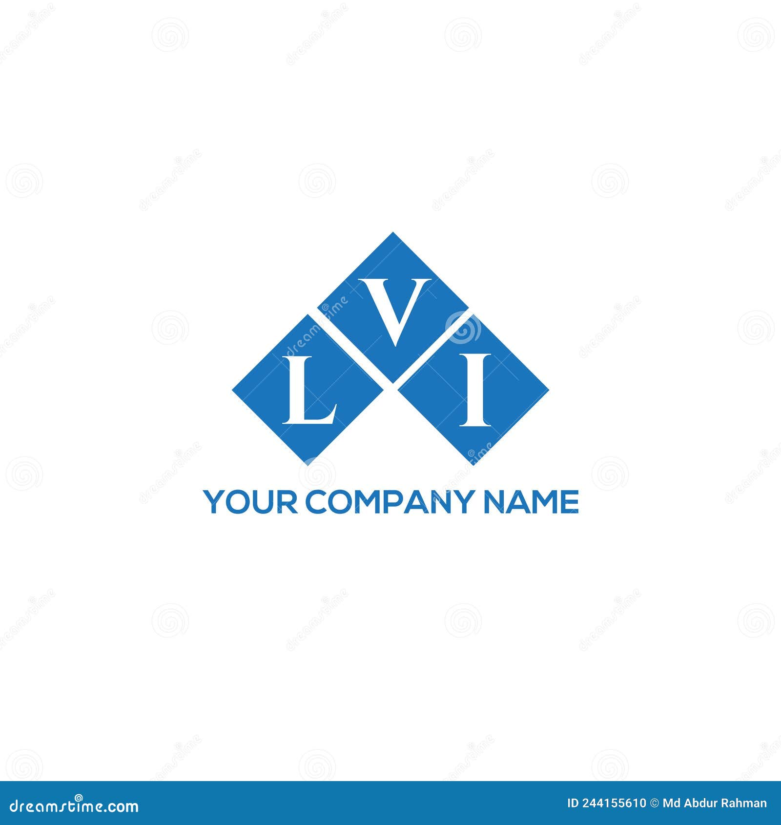 LVI Letter Logo Design On White Background. LVI Creative Initials ...