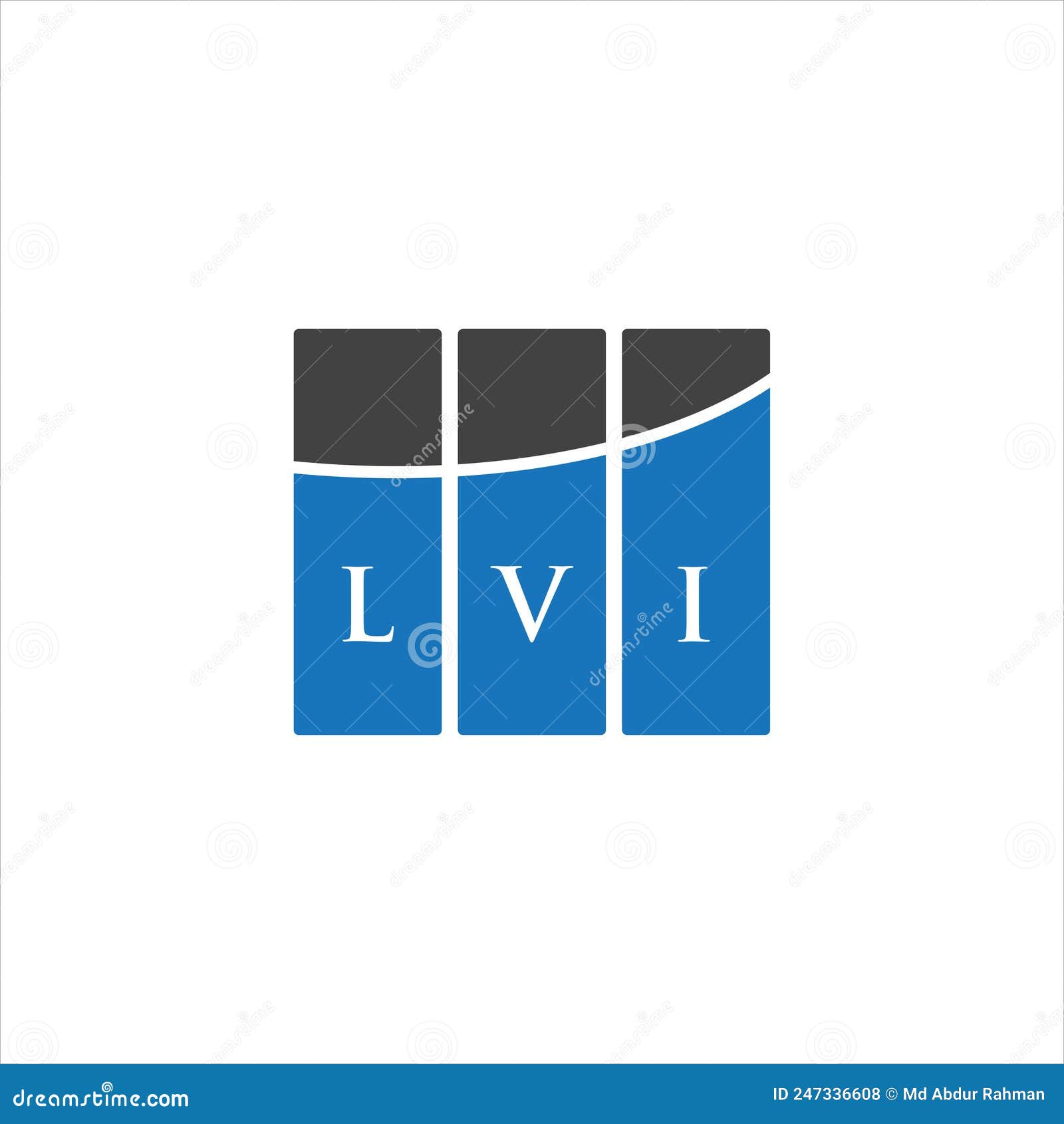 LVI Letter Logo Design On WHITE Background. LVI Creative Initials ...