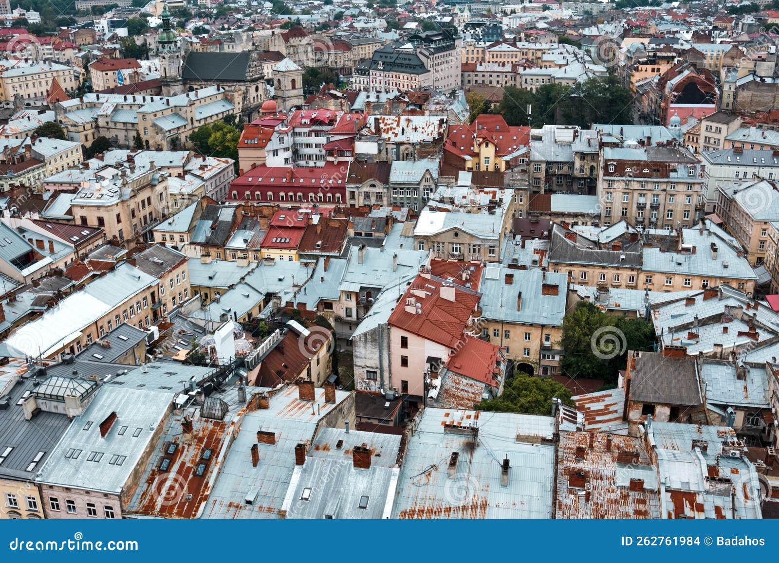 Lviv old town, Ukraine stock photo. Image of downtown - 262761984