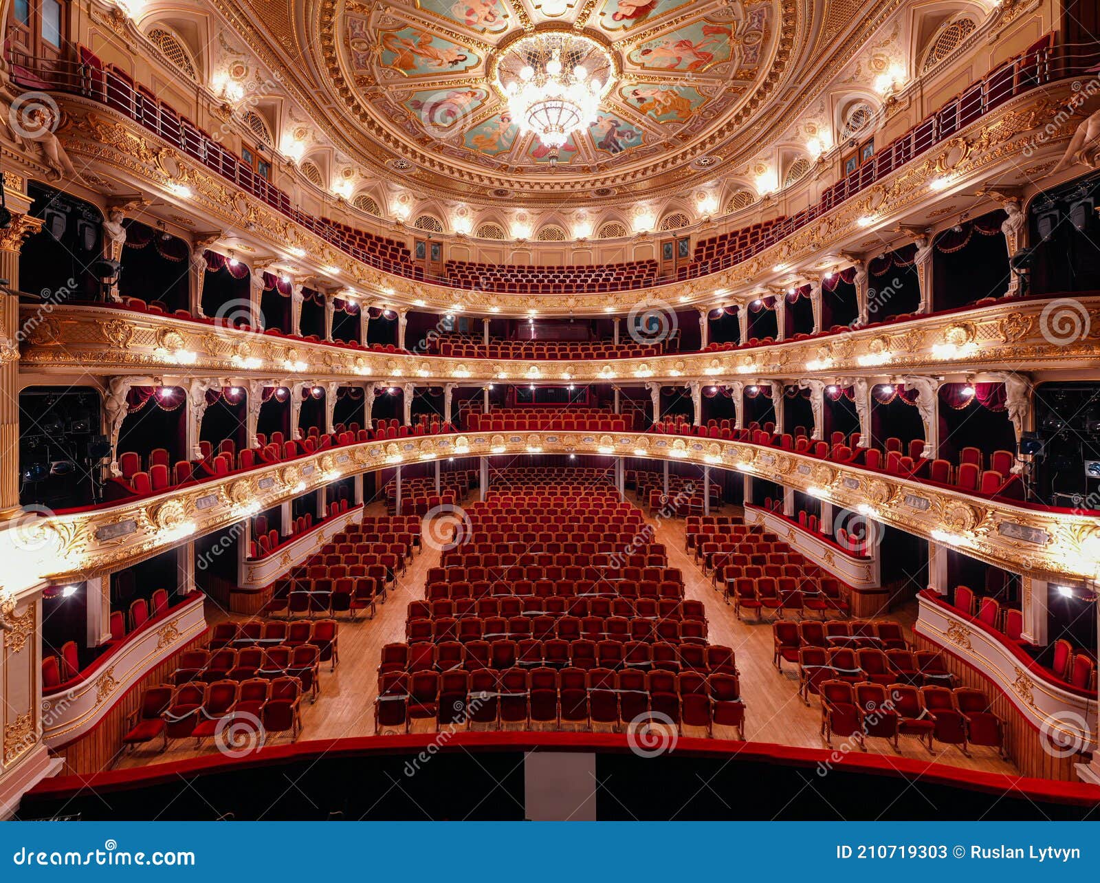 Lviv opera house interior editorial stock photo. Image of classical ...