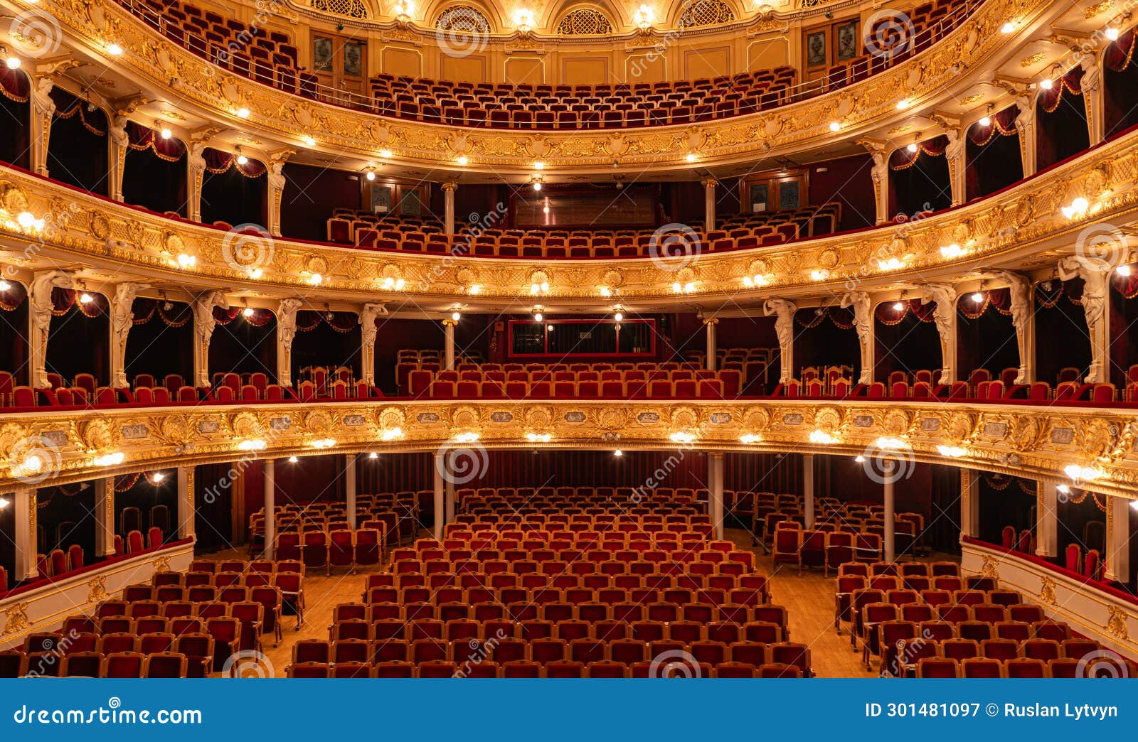 Lviv opera house interior editorial photography. Image of classic ...