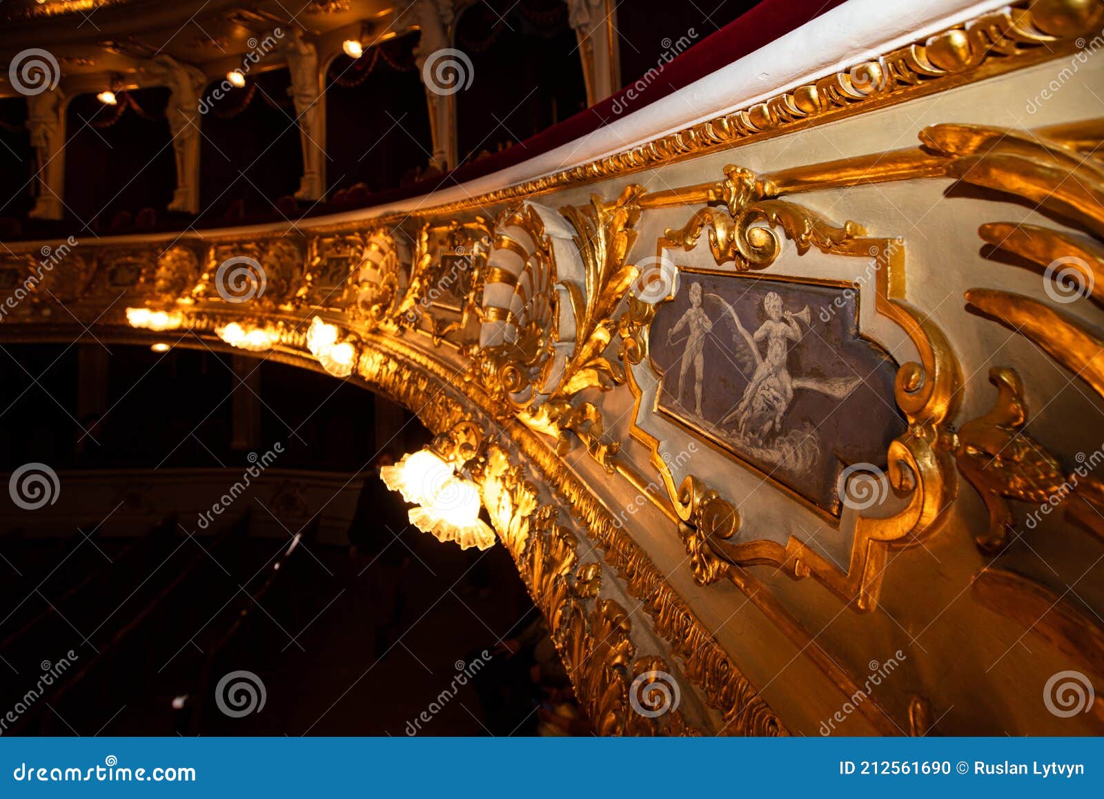 Lviv opera house interior editorial image. Image of decoration - 212561690