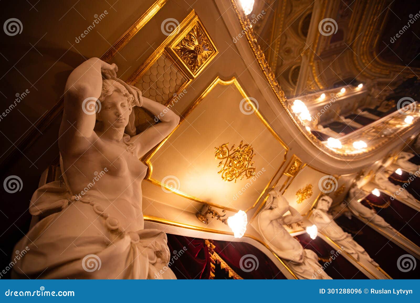 Lviv opera house interior editorial photo. Image of historic - 301288096