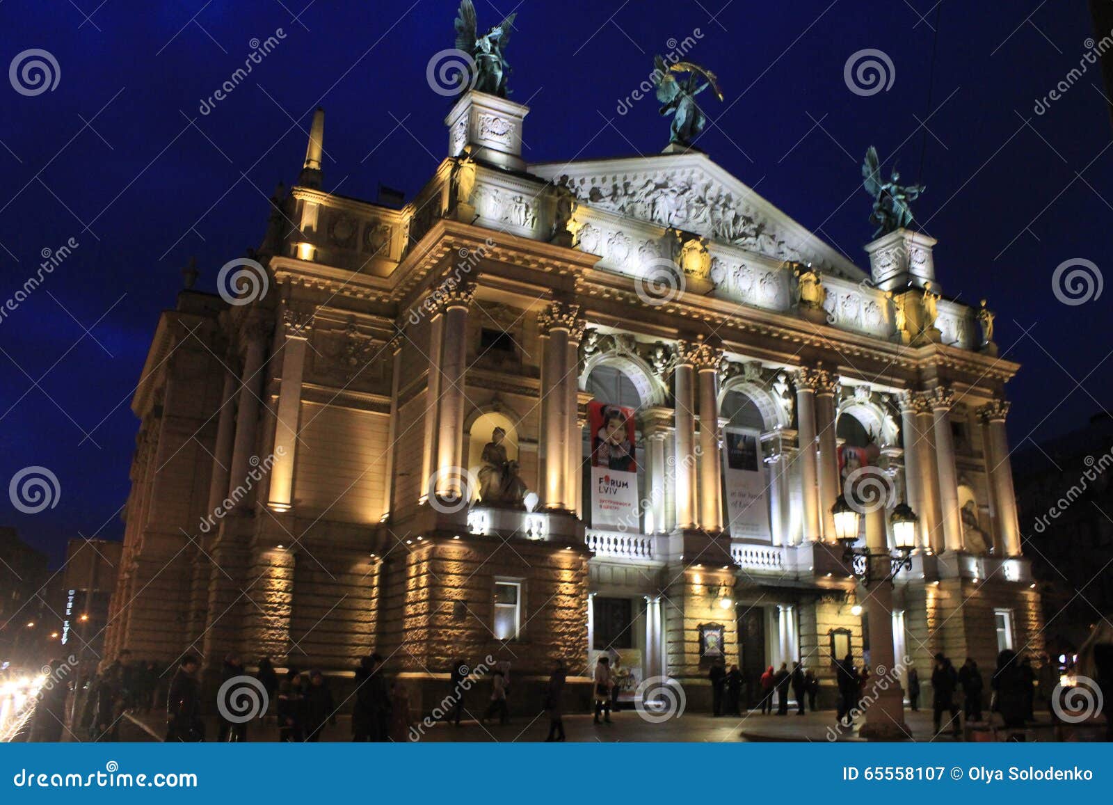 Lviv Opera House stock image. Image of architectural - 65558107