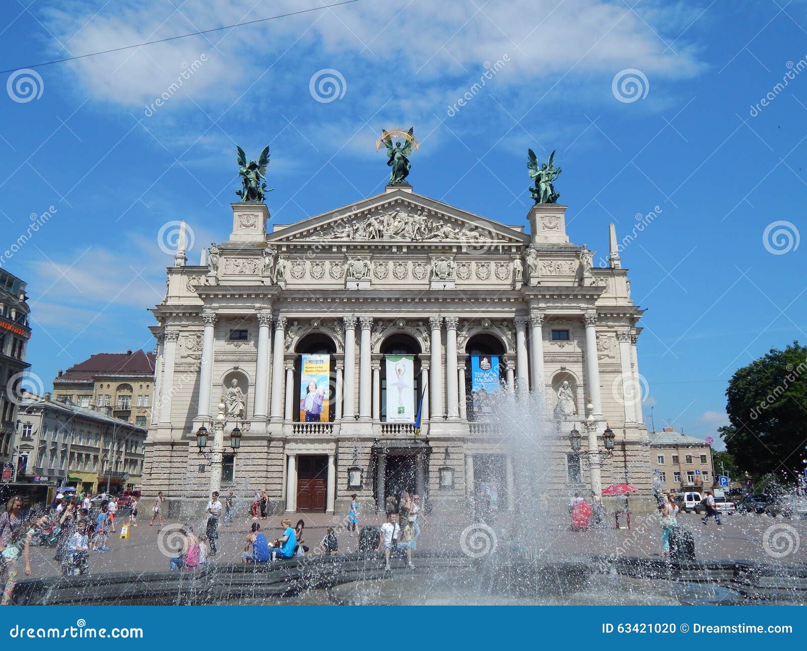 Lviv opera house. editorial image. Image of house, opera - 63421020
