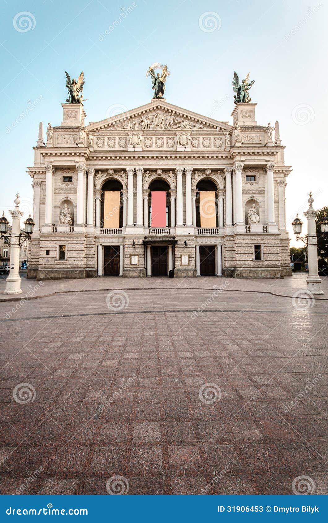 Lviv Opera Theatre stock image. Image of culture, square - 31906453